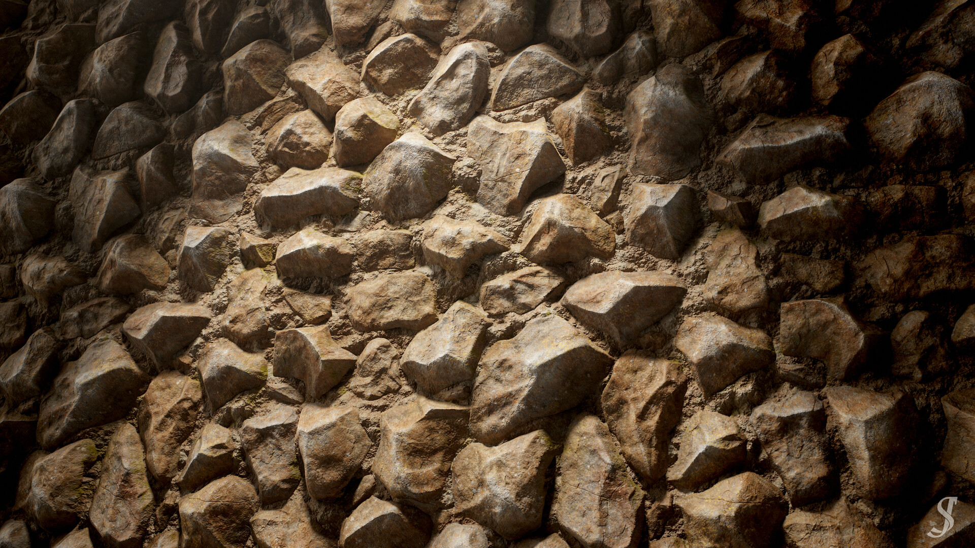 James Slater - Weathered Stone Wall - Blender / Substance Designer
