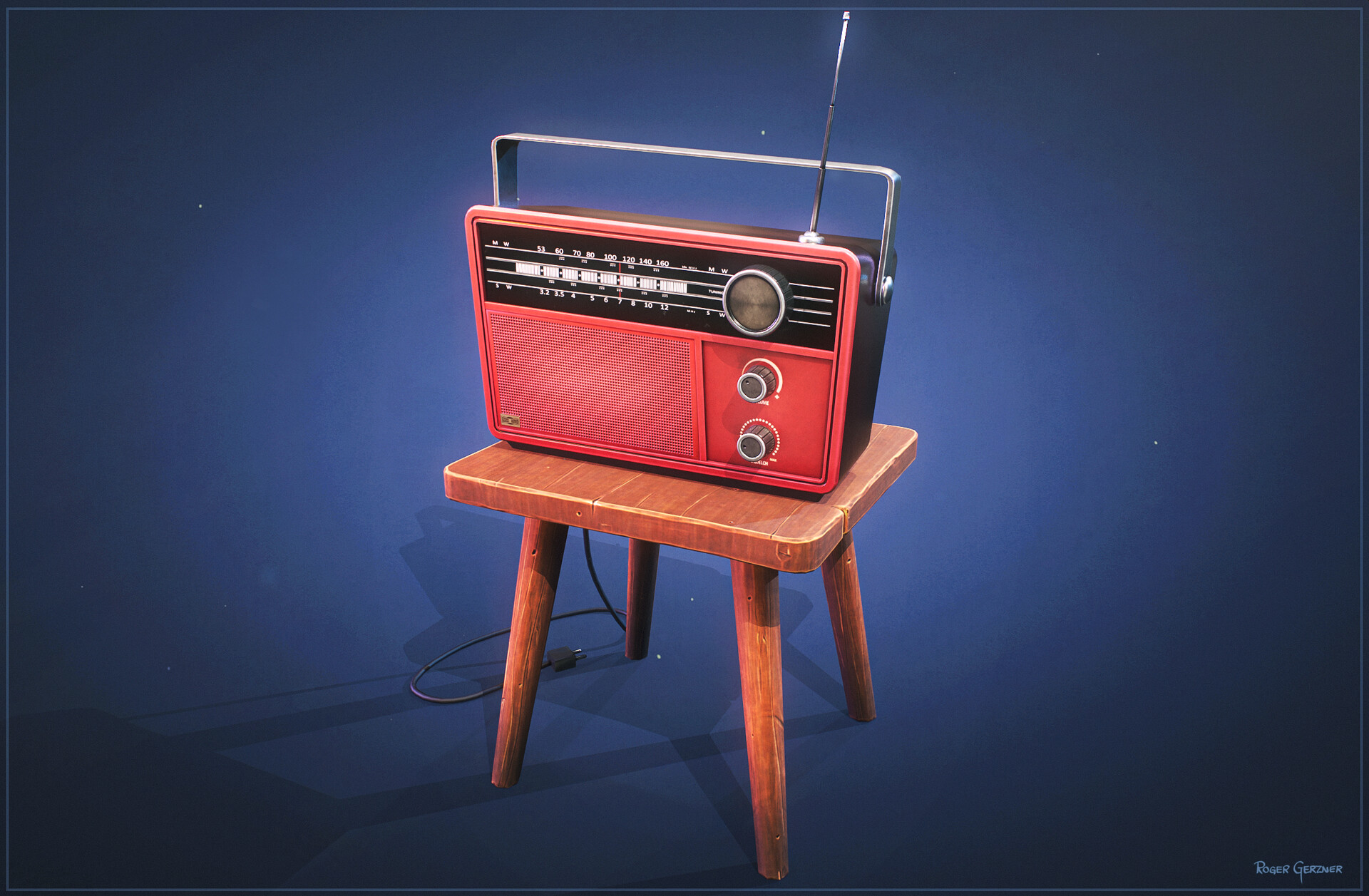 ArtStation - Stylized Vintage Radio