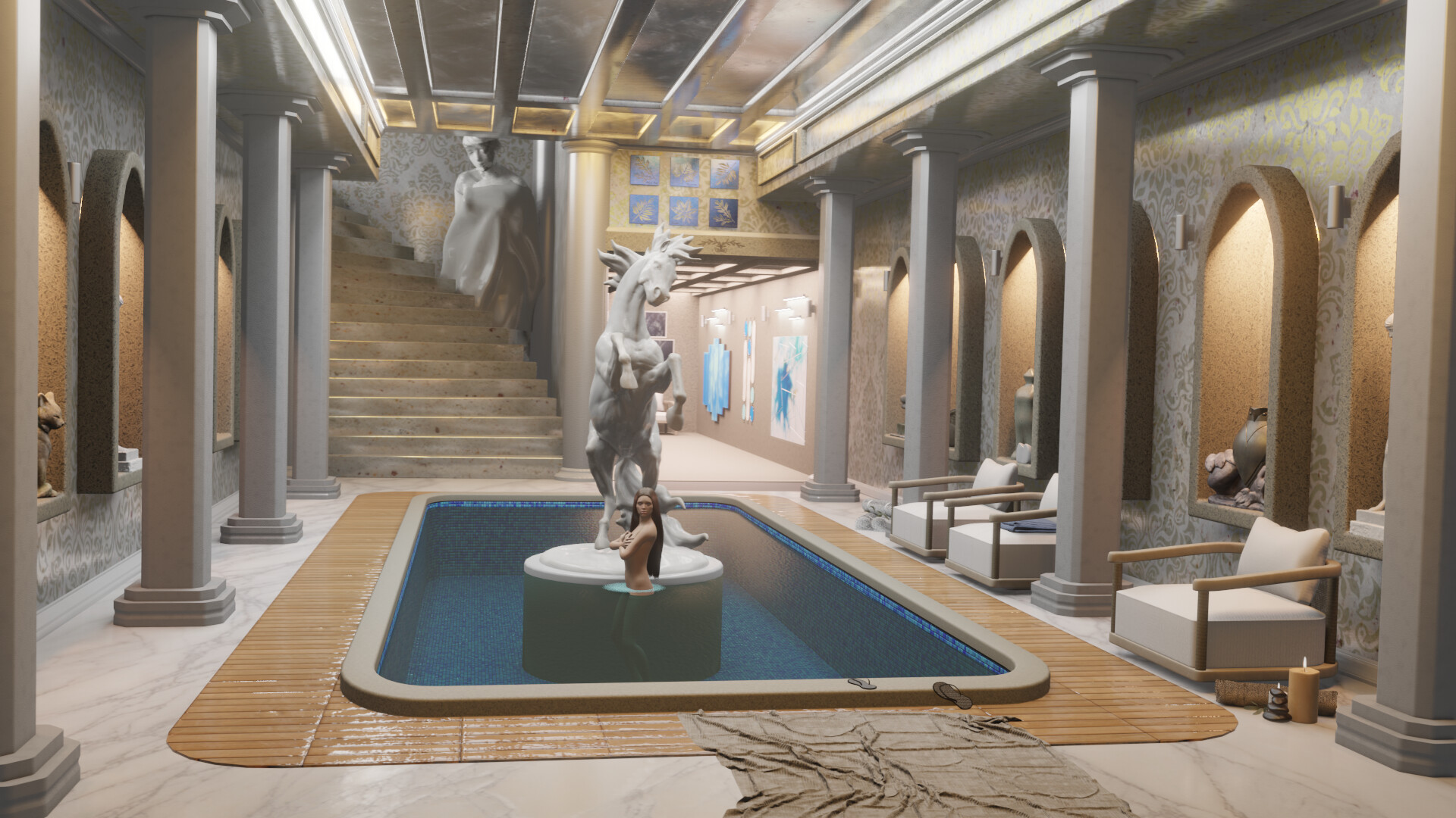 ArtStation - Pool in the Room: Havuz başı