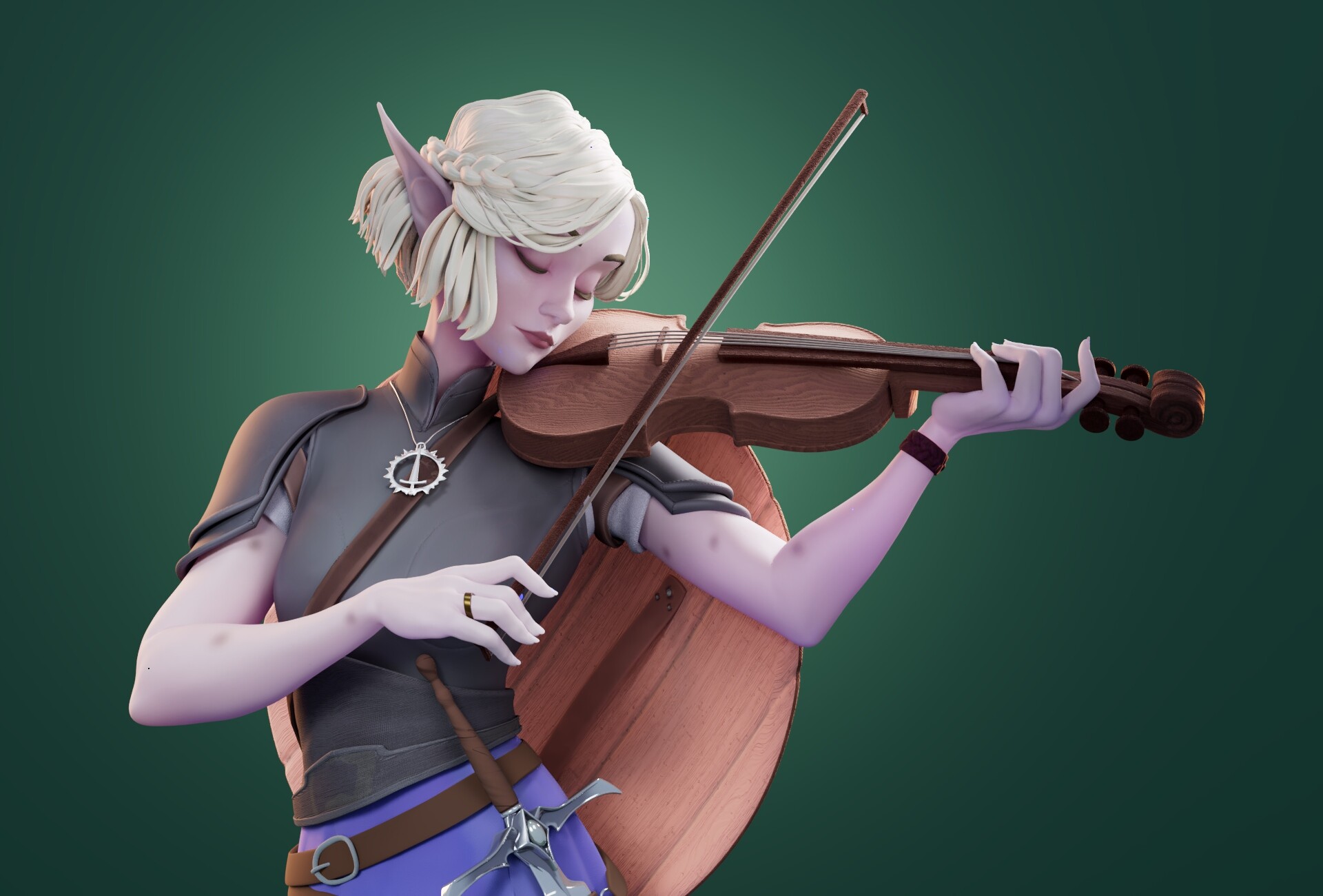 ArtStation - Character Model: Elf with Violin