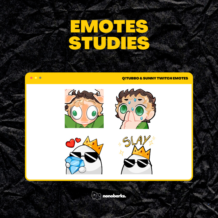 ArtStation - EMOTES - Q!Tubbo and Sunny