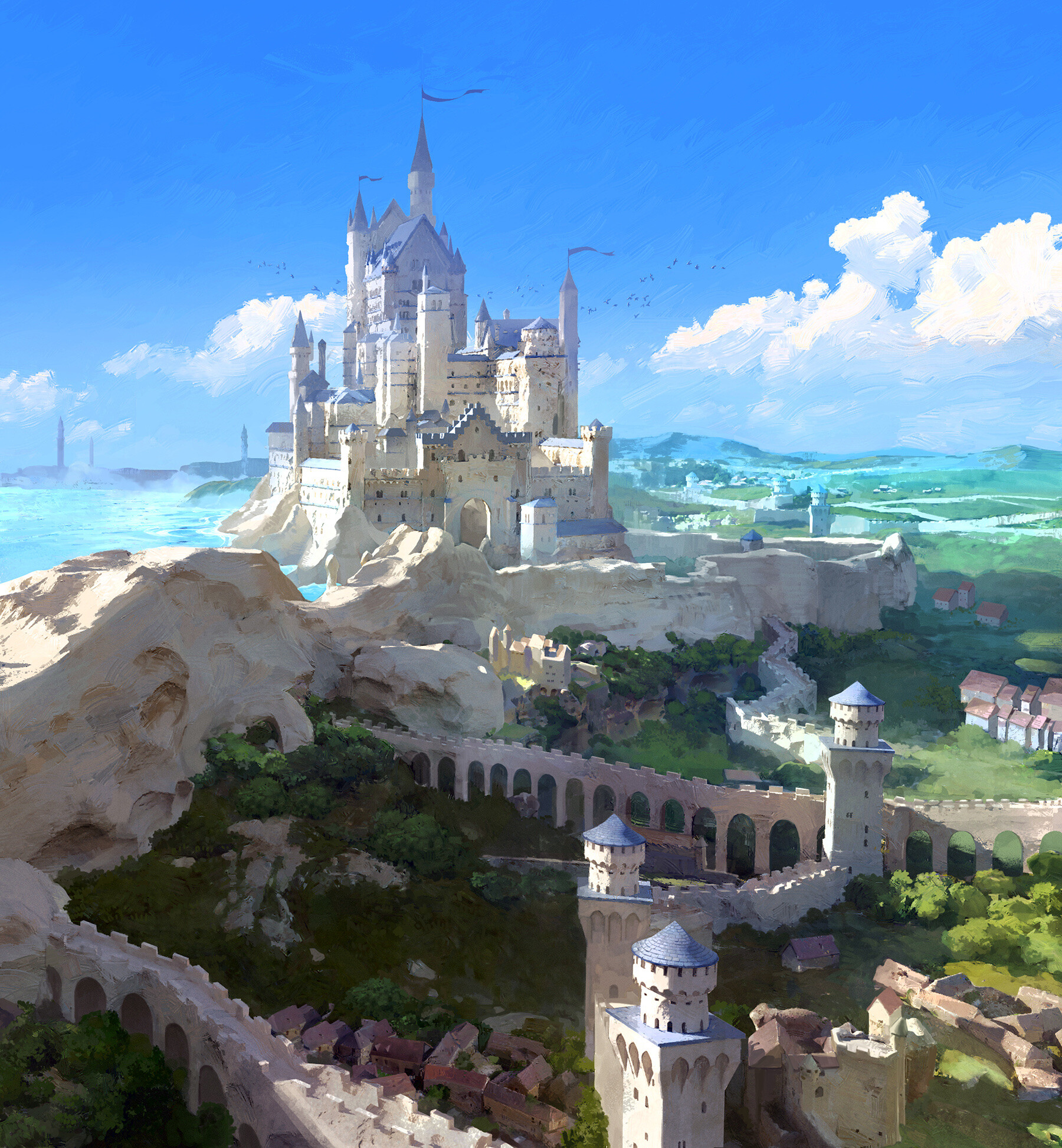 ArtStation - White Rock Castle