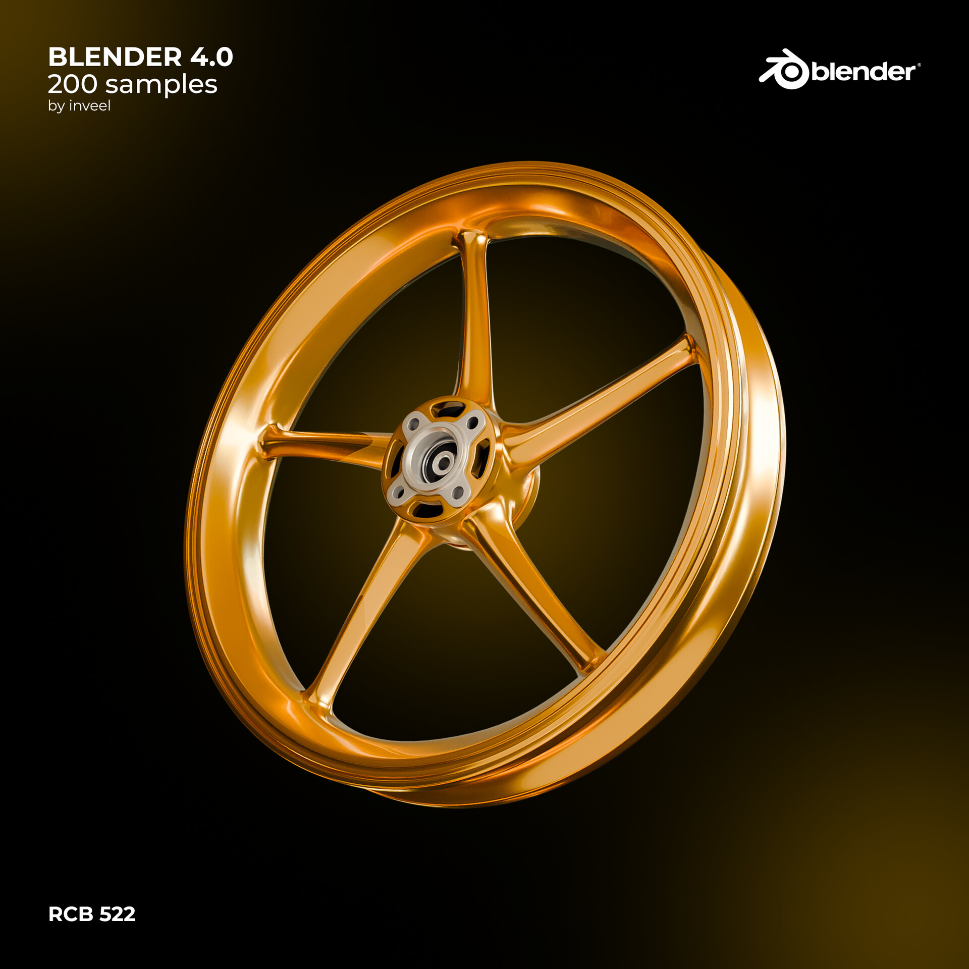 ArtStation - 3d Motorcycle rims - RCB 522