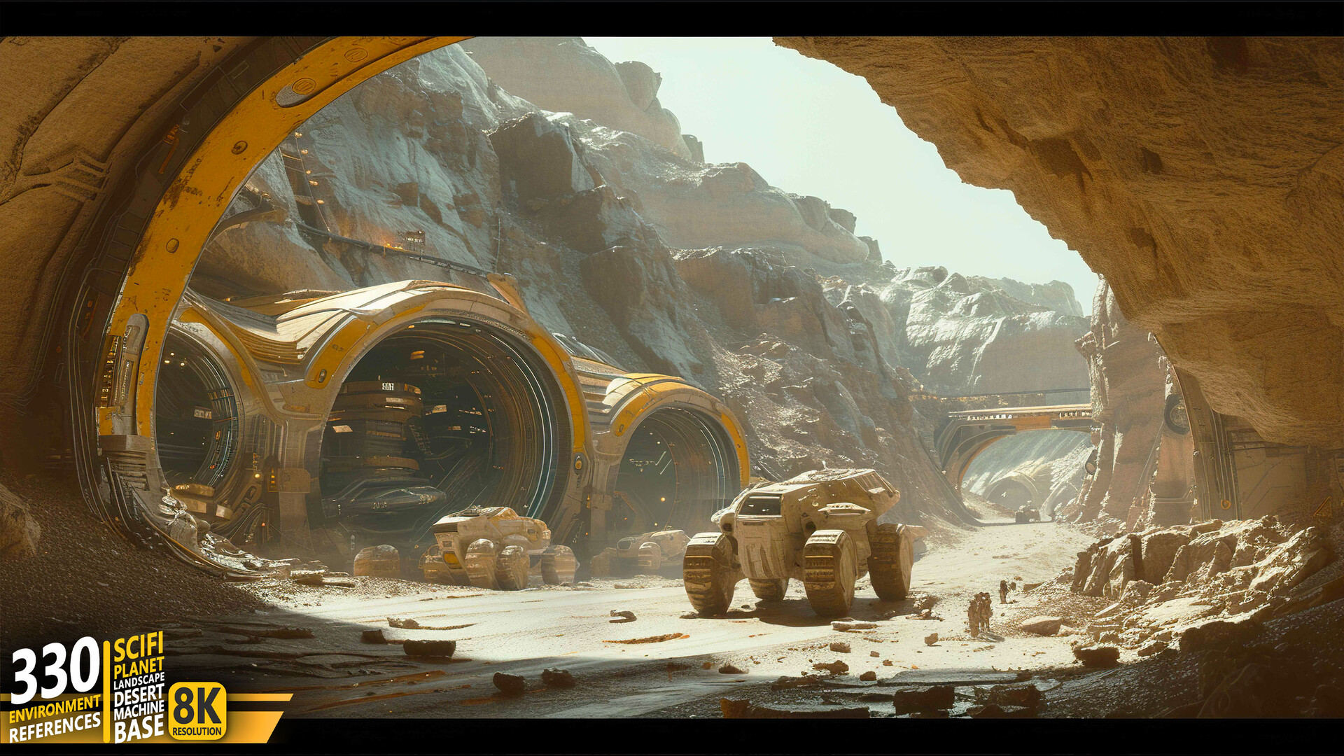 ArtStation - 330 Scifi Planet-landscape-Desert-Machine-Base ...