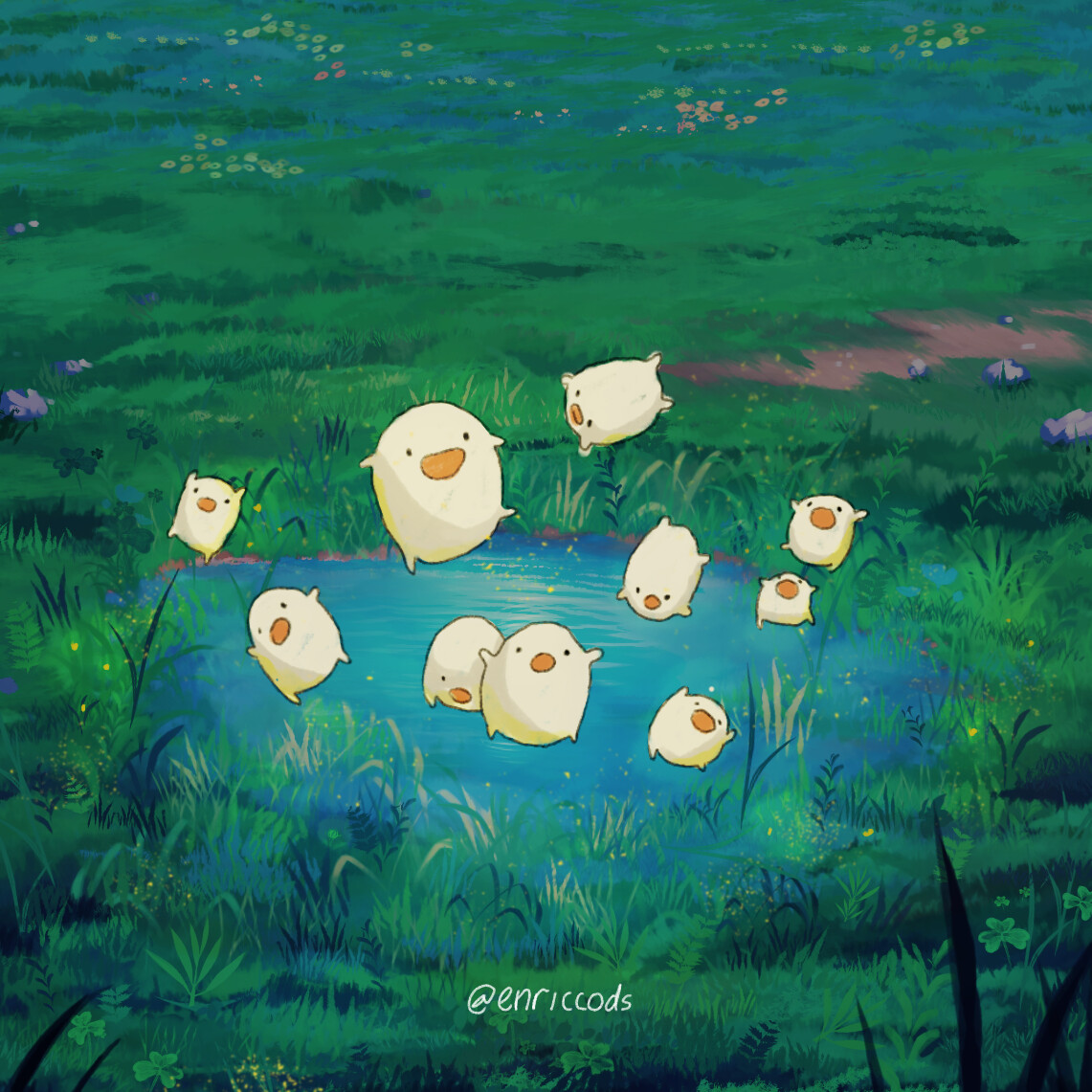 ArtStation - Wara-wara Night scenes - Ghibli Art Style