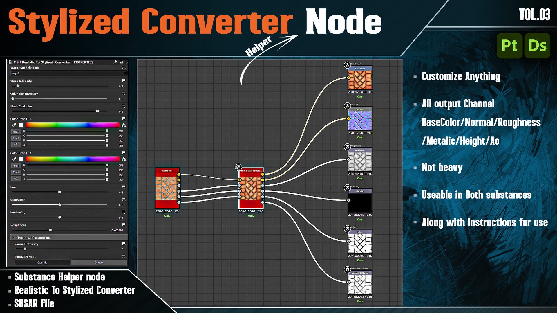 mehdi shahraki - Realistic To Stylized Material Converter / Substance ...