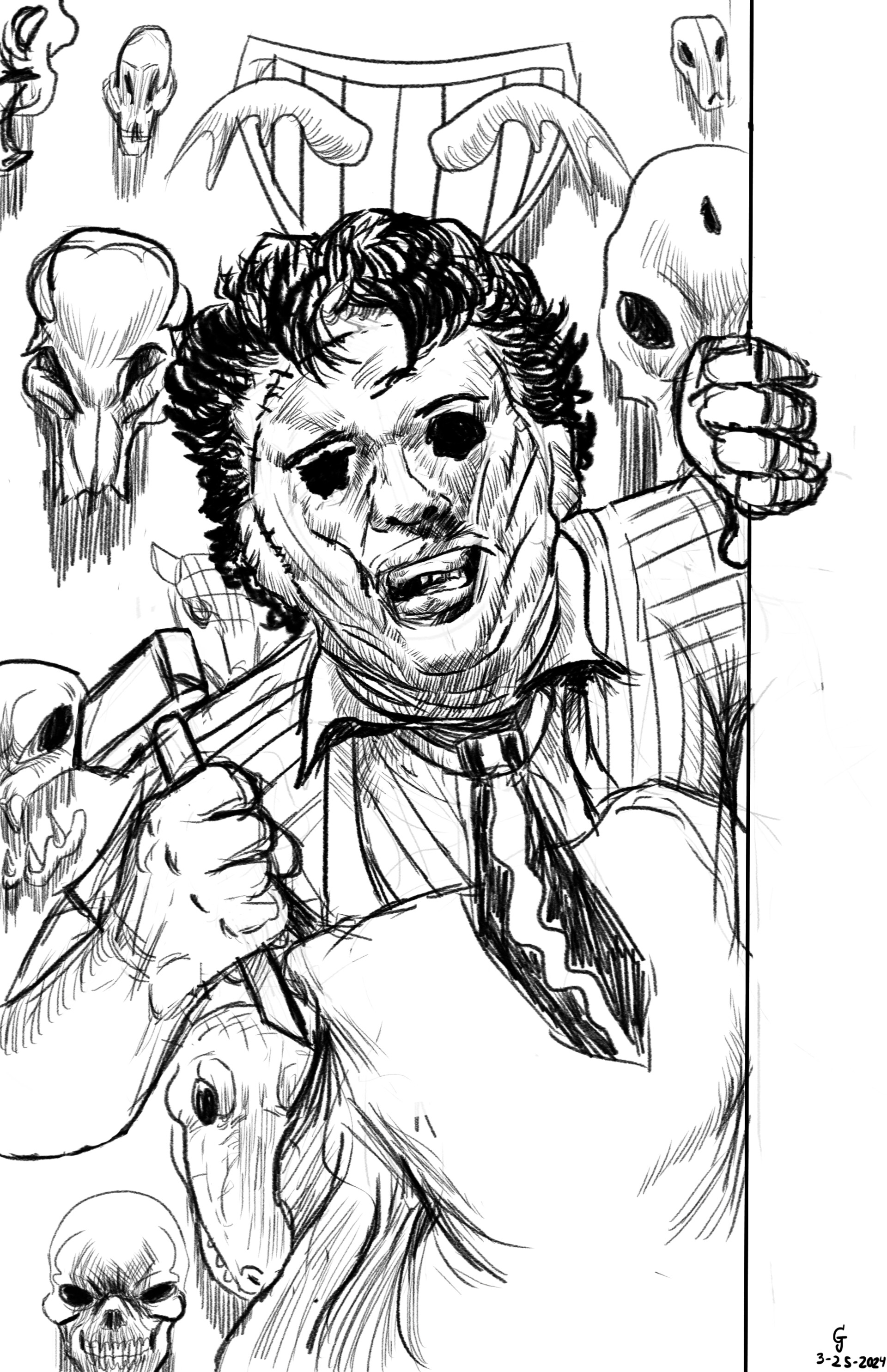 texas chainsaw massacre coloring pages printable