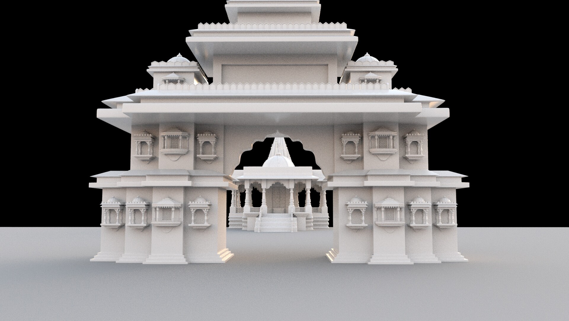 ArtStation - indian temple modeling made in maya