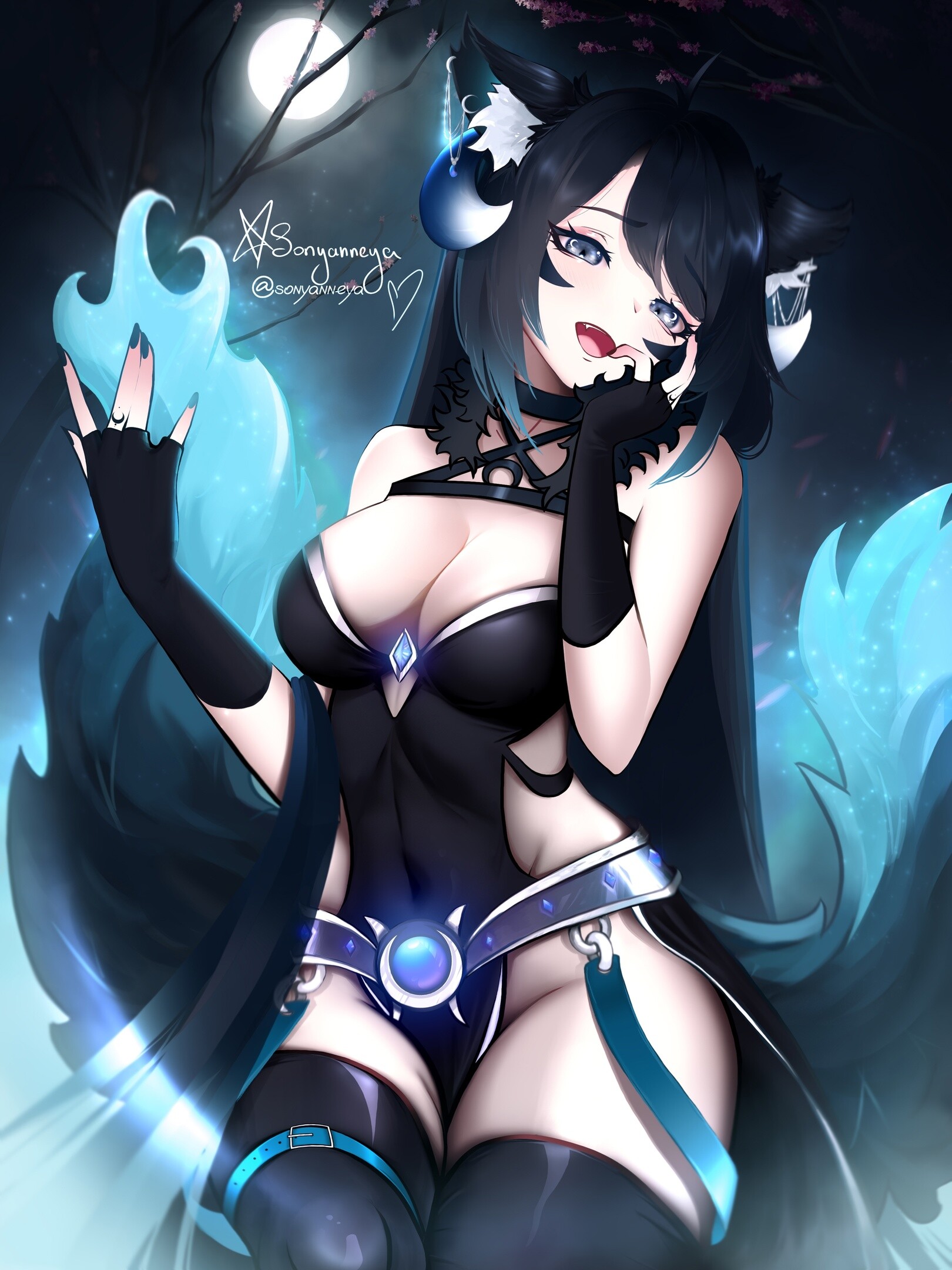 ArtStation - KitsuMoonvale | vtuber | Commission | pinup