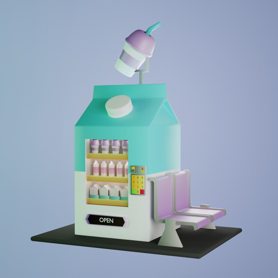 ArtStation - Milk Vending Machine
