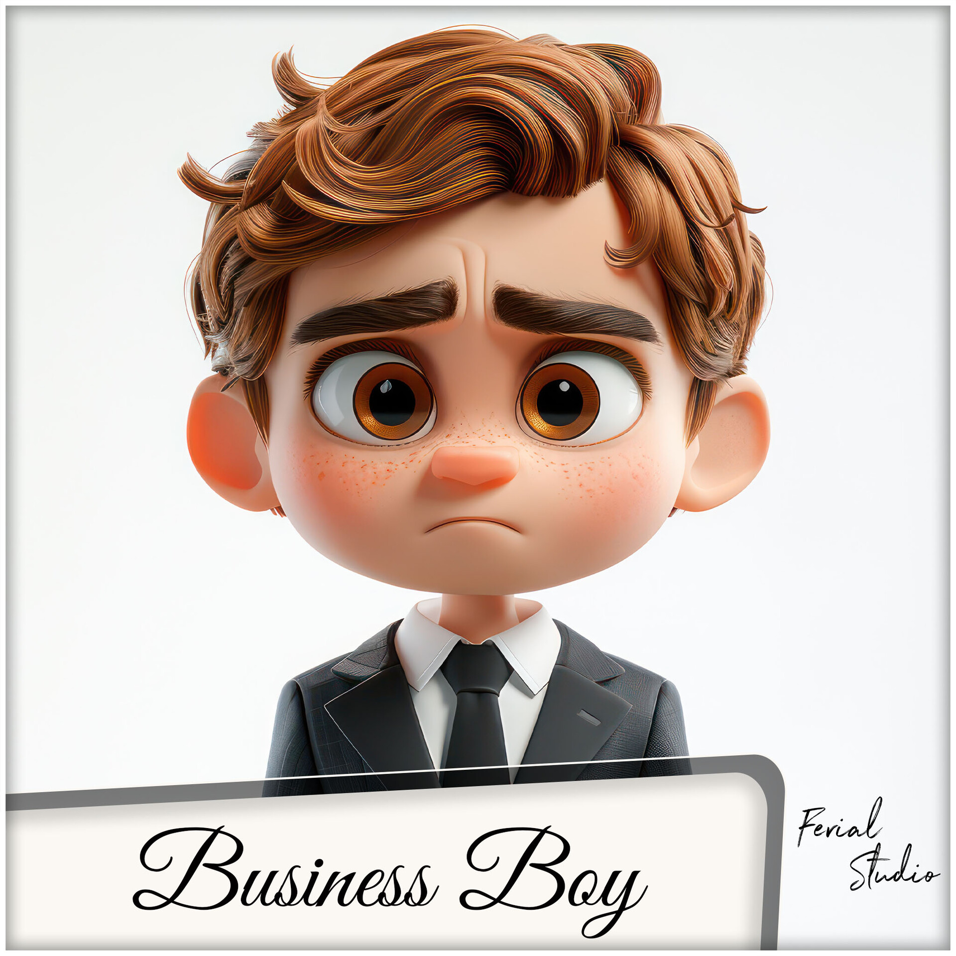 ArtStation - 🔹230 Business Boy Cartoon Character - Facial Expression ...