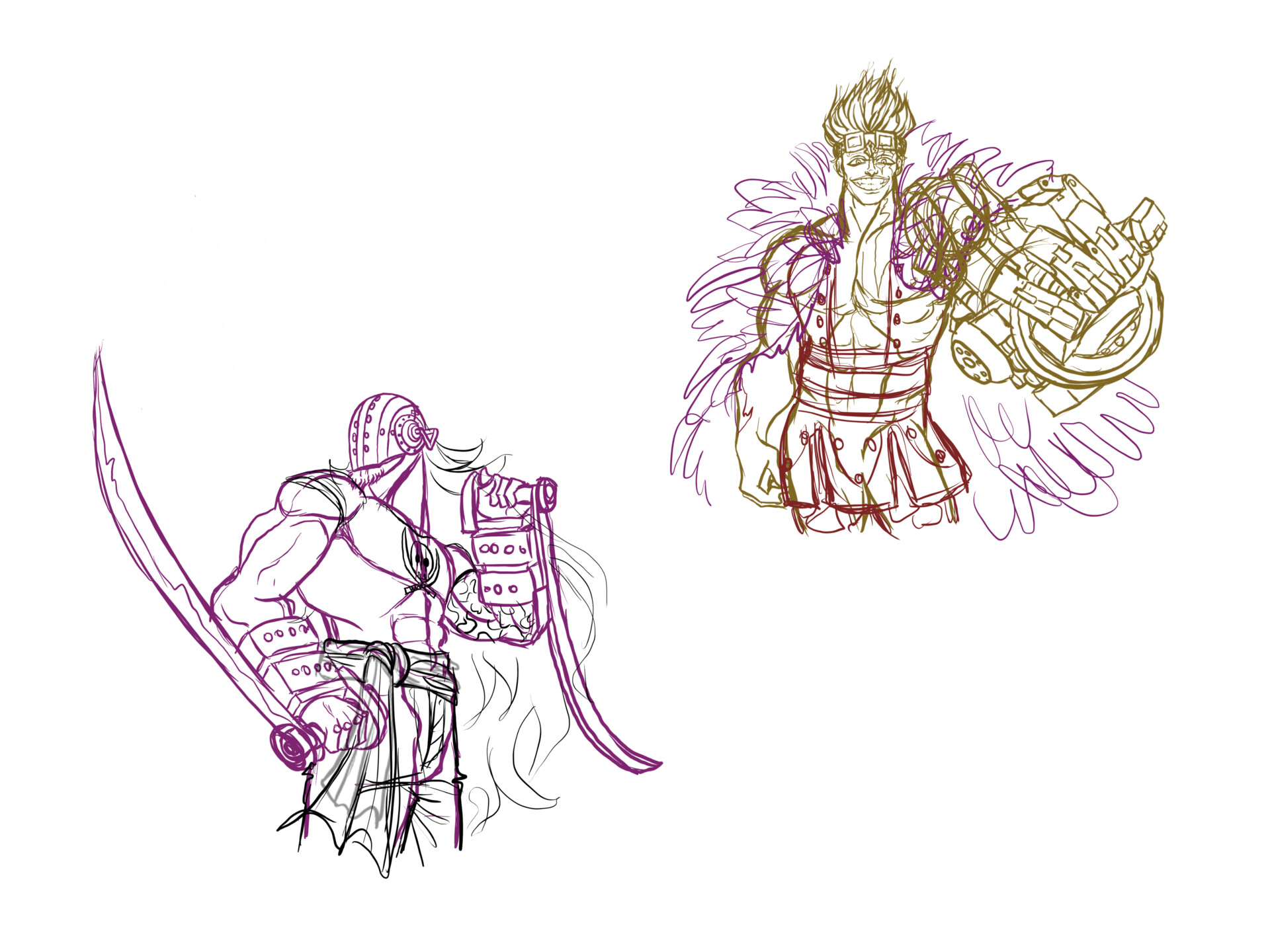 Al Boichone - Portraits of Captain Eustass Kid and his First Mate Killer