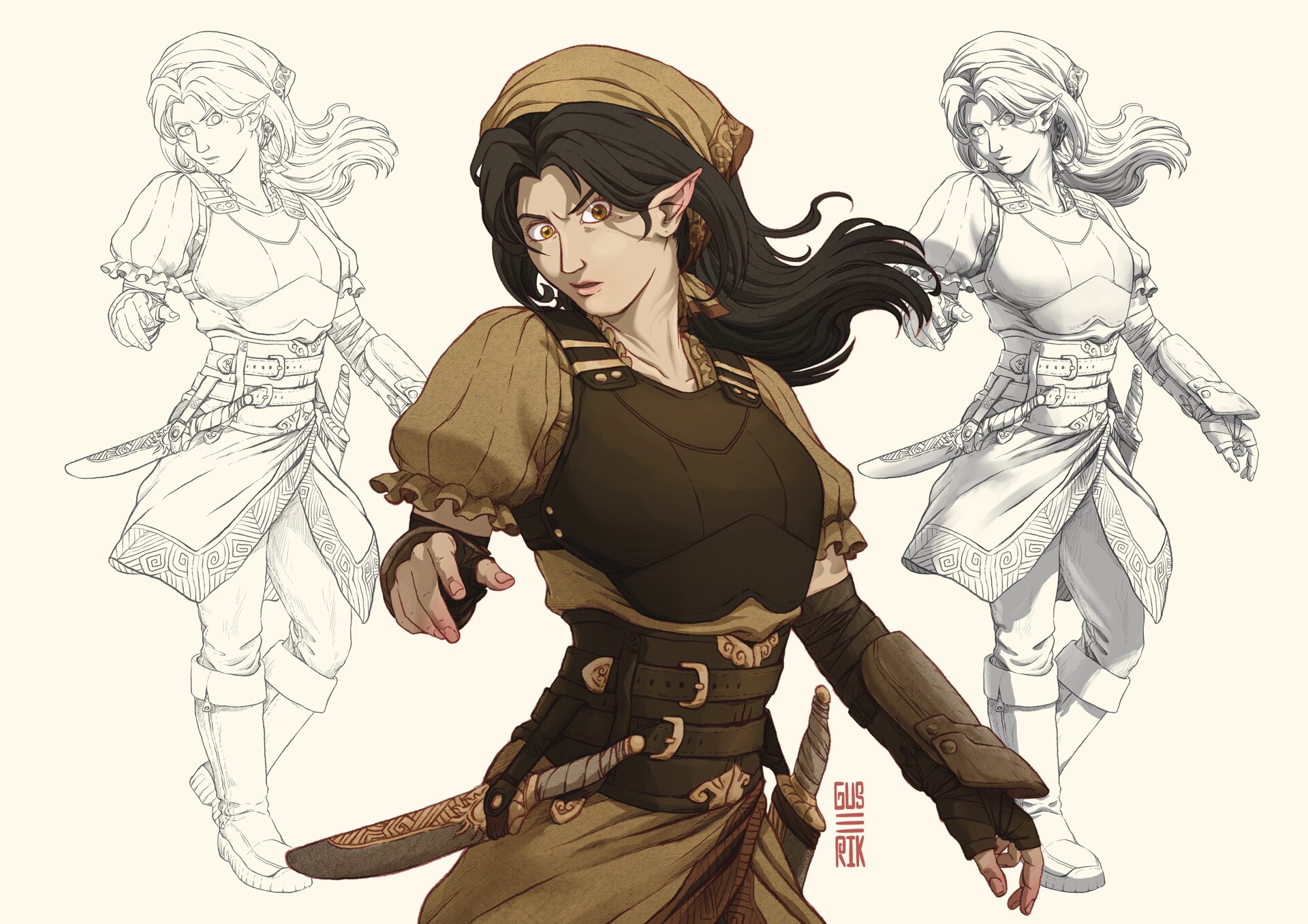 ArtStation - Half Elf as King Slayer