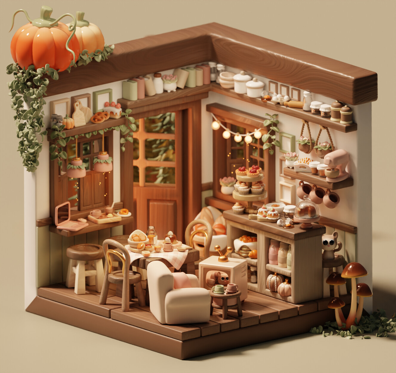 ArtStation - Cozy bakery - Blender 3.5 Splash Screen