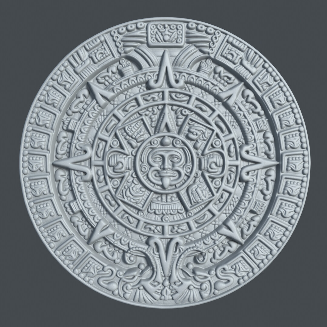 ArtStation - Mayan Calendar 240327 3D print model
