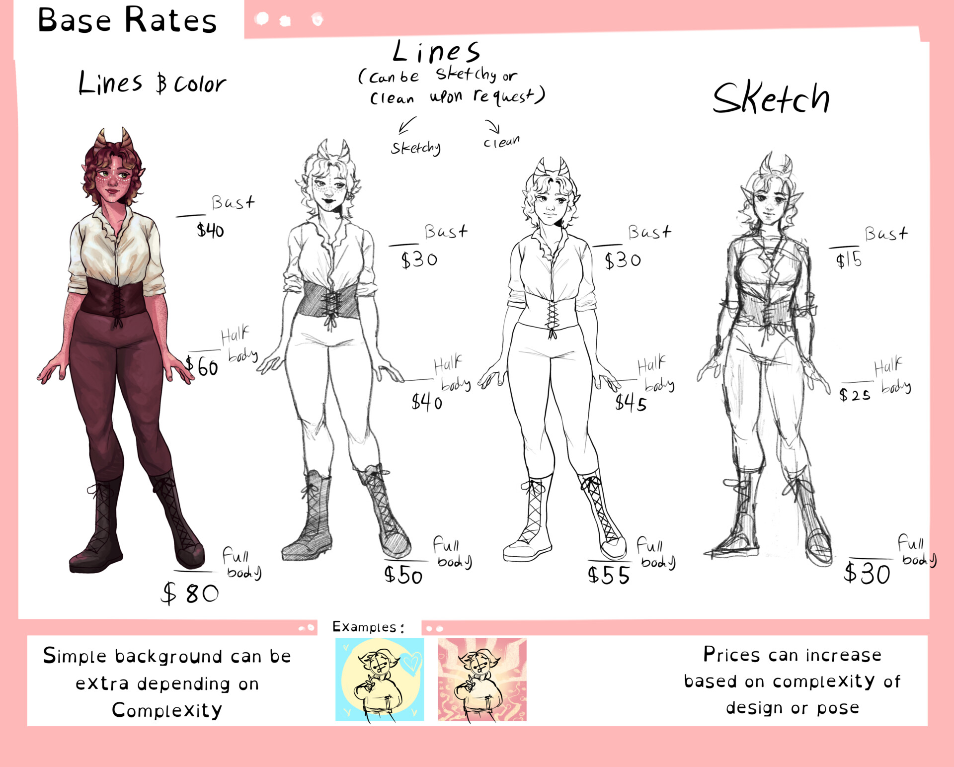 ArtStation - Commission sheet