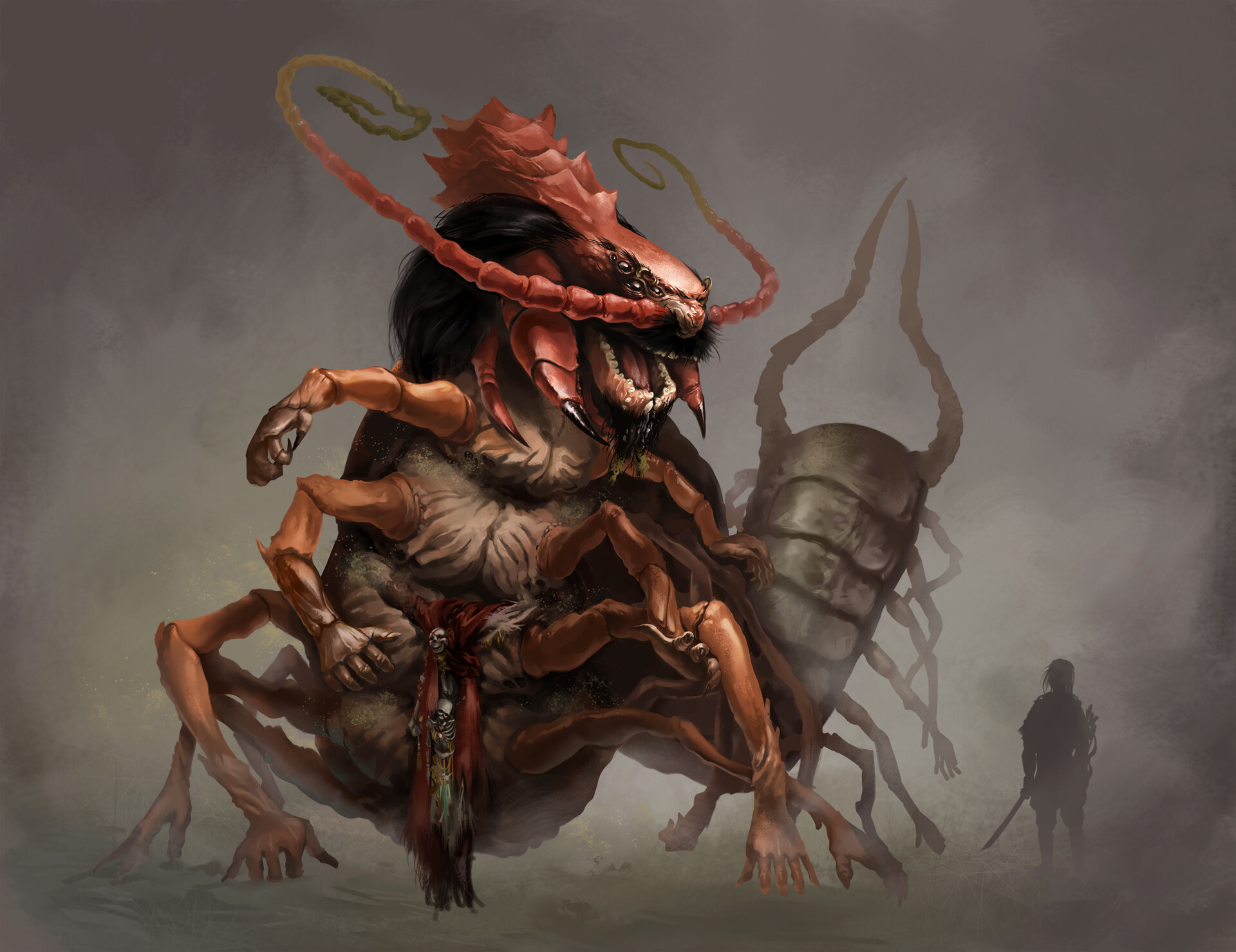 monster centipede art