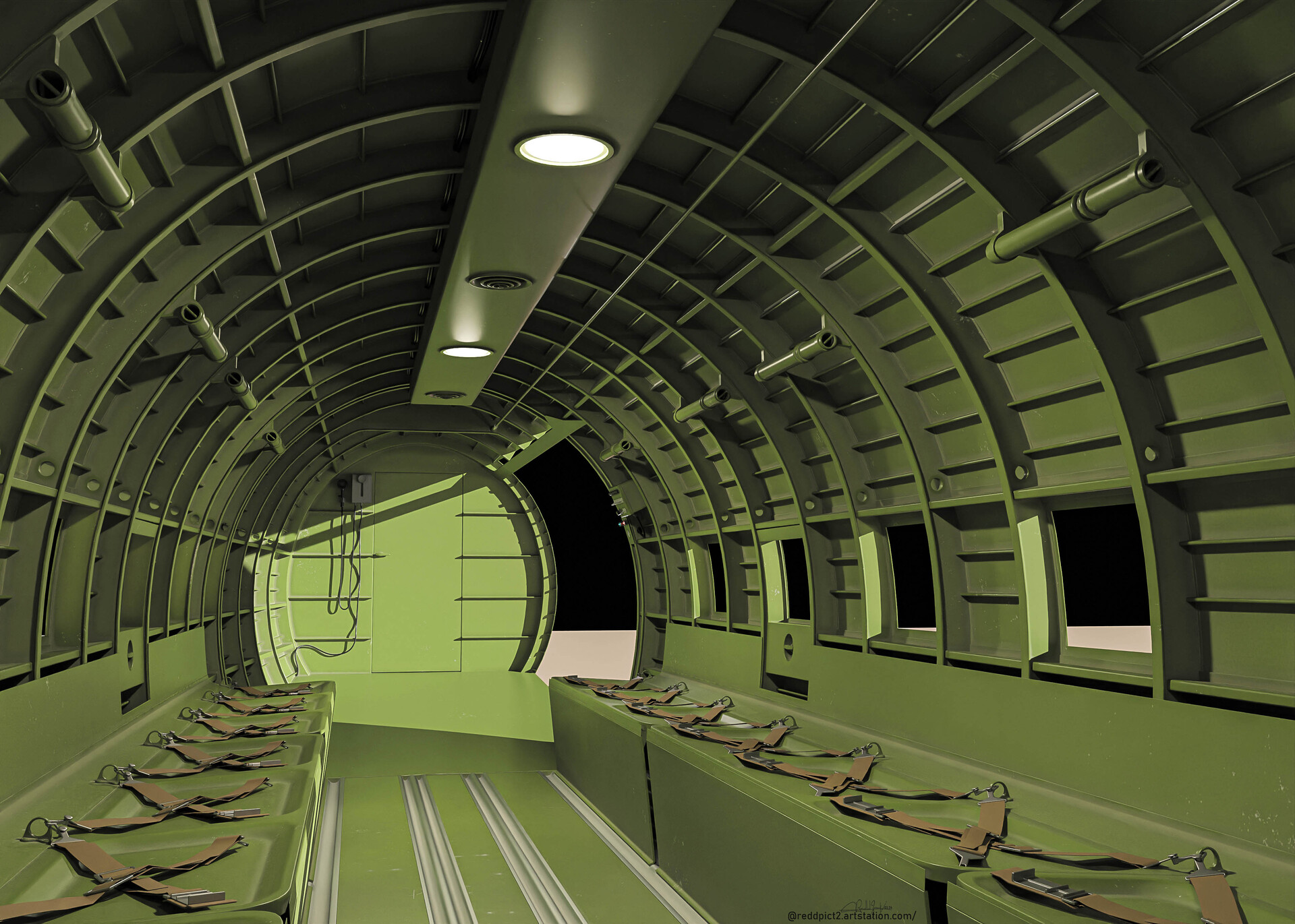 ArtStation - C-47_INTERIOR_WIP