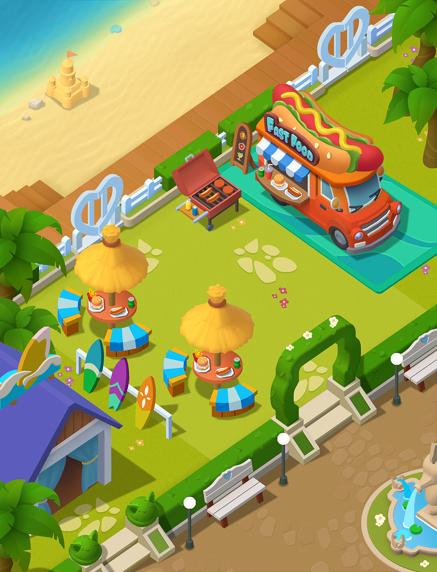 ArtStation - Beach fast food car test