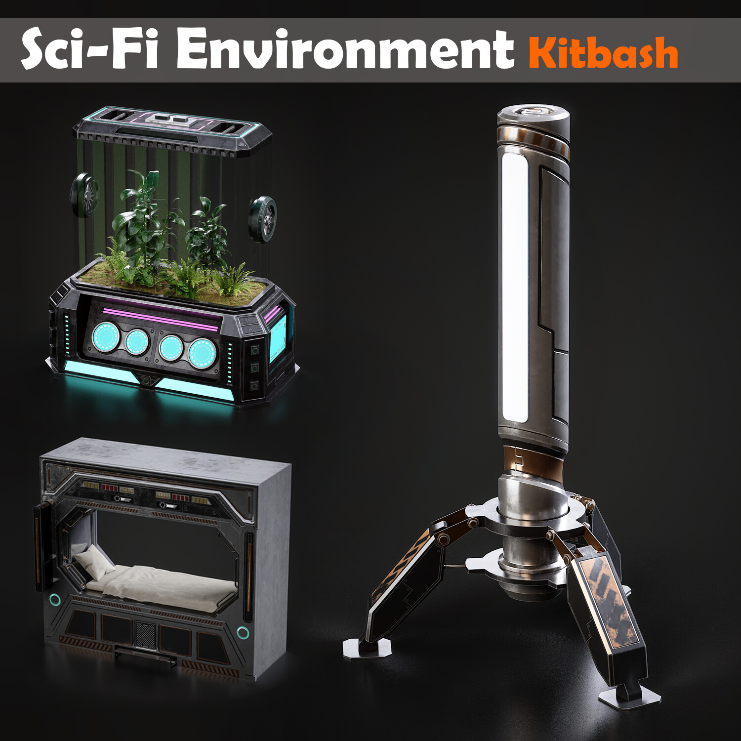 ArtStation - 20 Sci-Fi Interior Environment Models