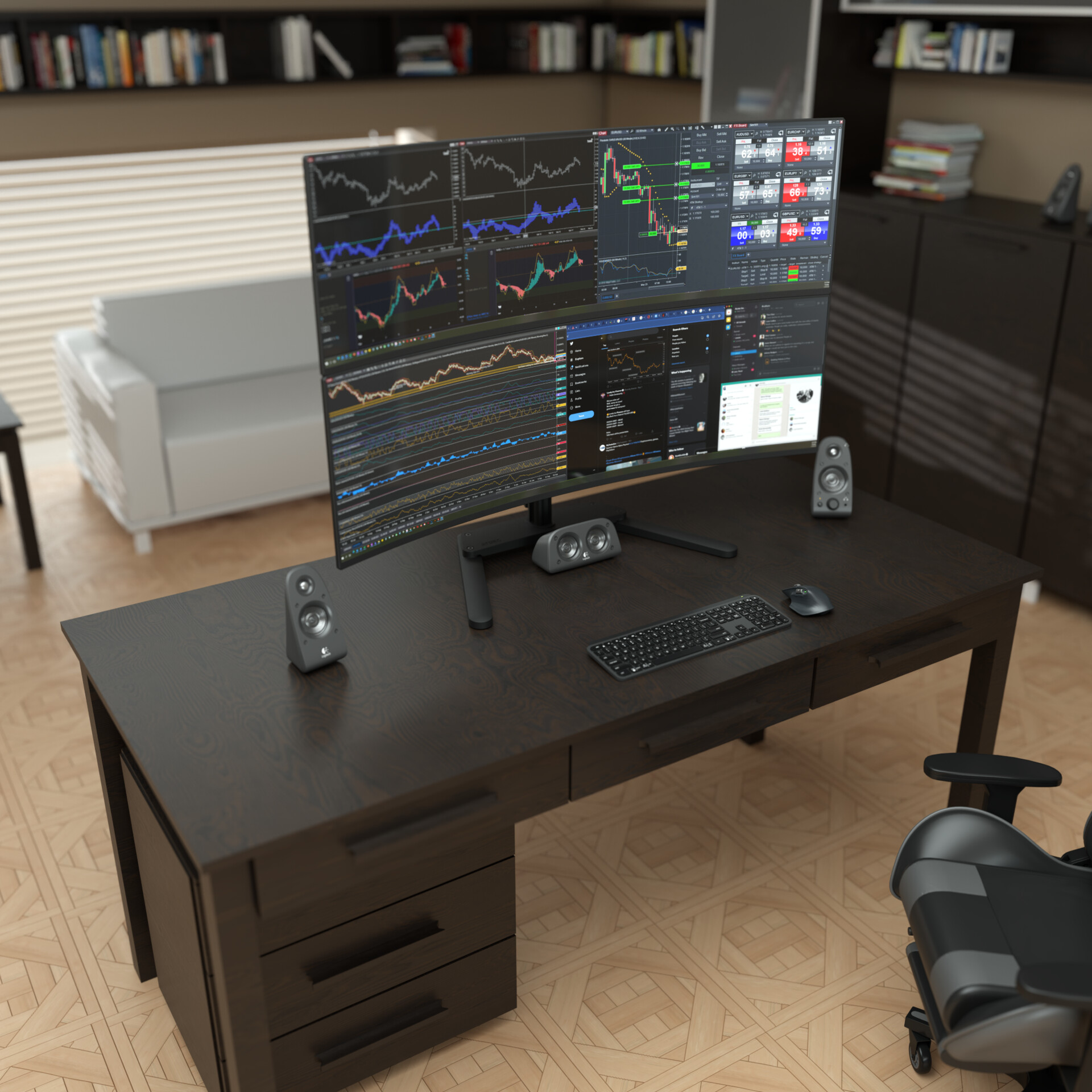 ArtStation - Dual Monitor Workstation - 3D Product Rendering