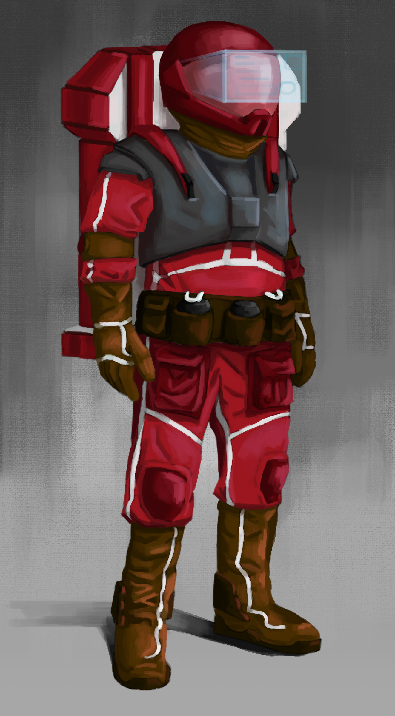 ArtStation - Red space suit