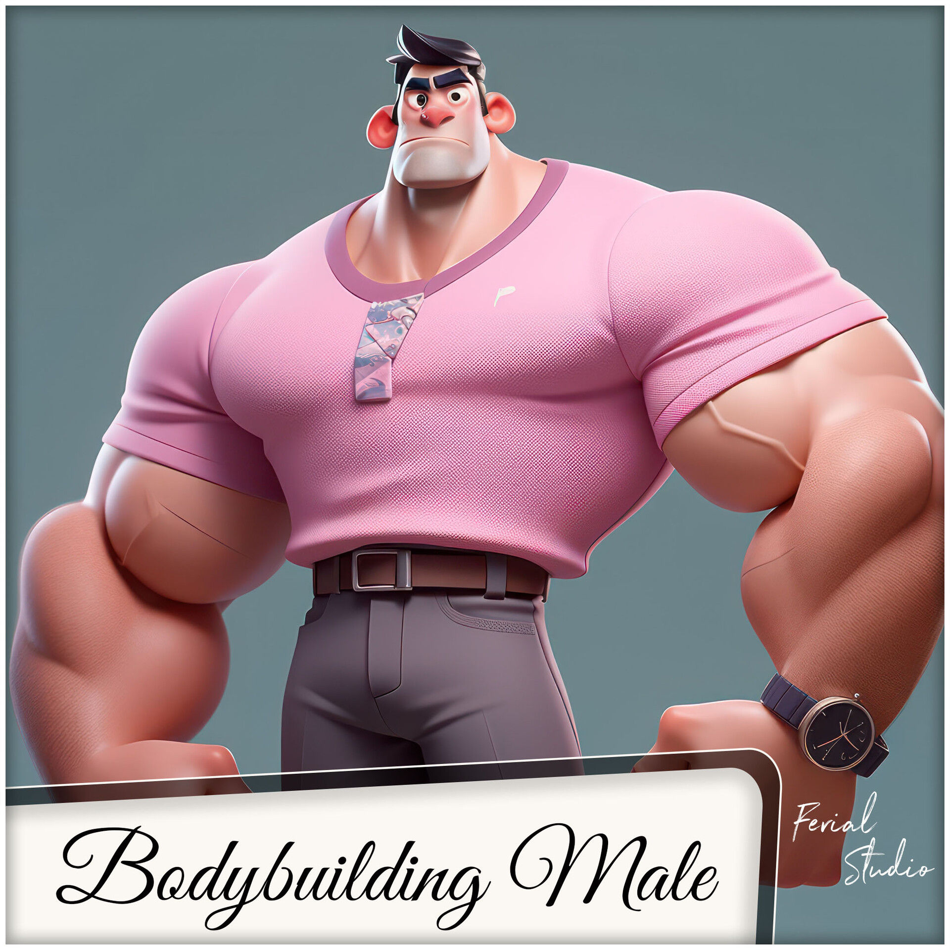 ArtStation - 🔹230 Bodybuilding Male - Stylized Character Reference ...