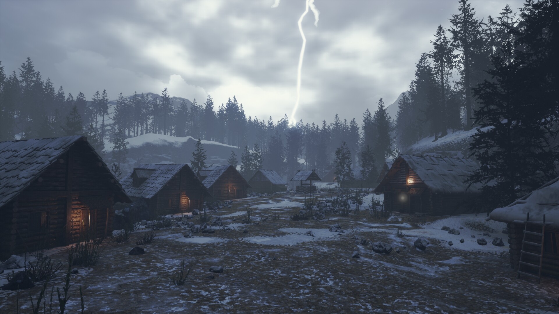 ArtStation - Mountain Village VFX (Niagara System)