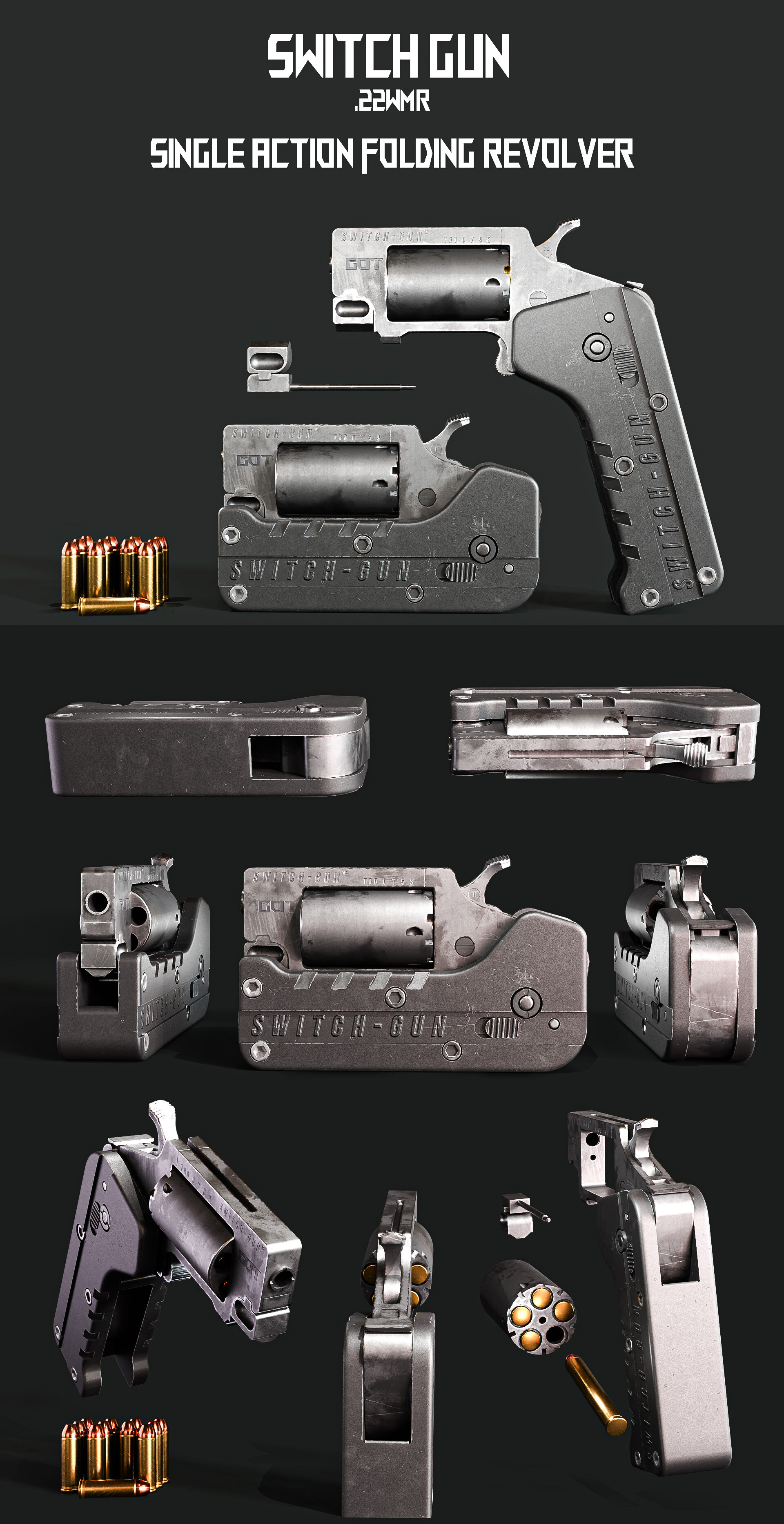 ArtStation - Switch Gun .22WMR Single Action Folding Revolver