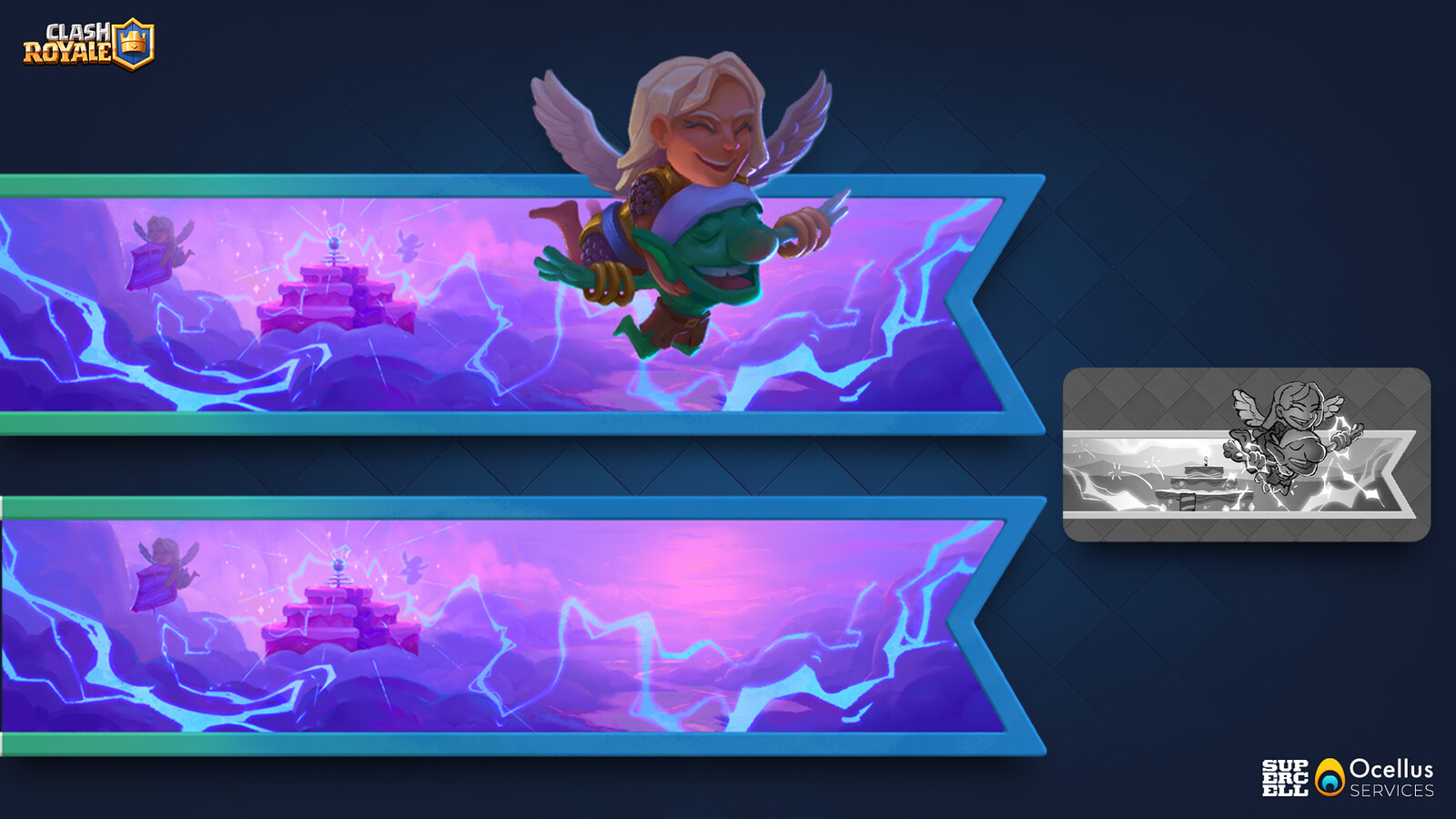 Ocellus - SERVICES - Clash Royale - Battle Banners: Electric Birthday