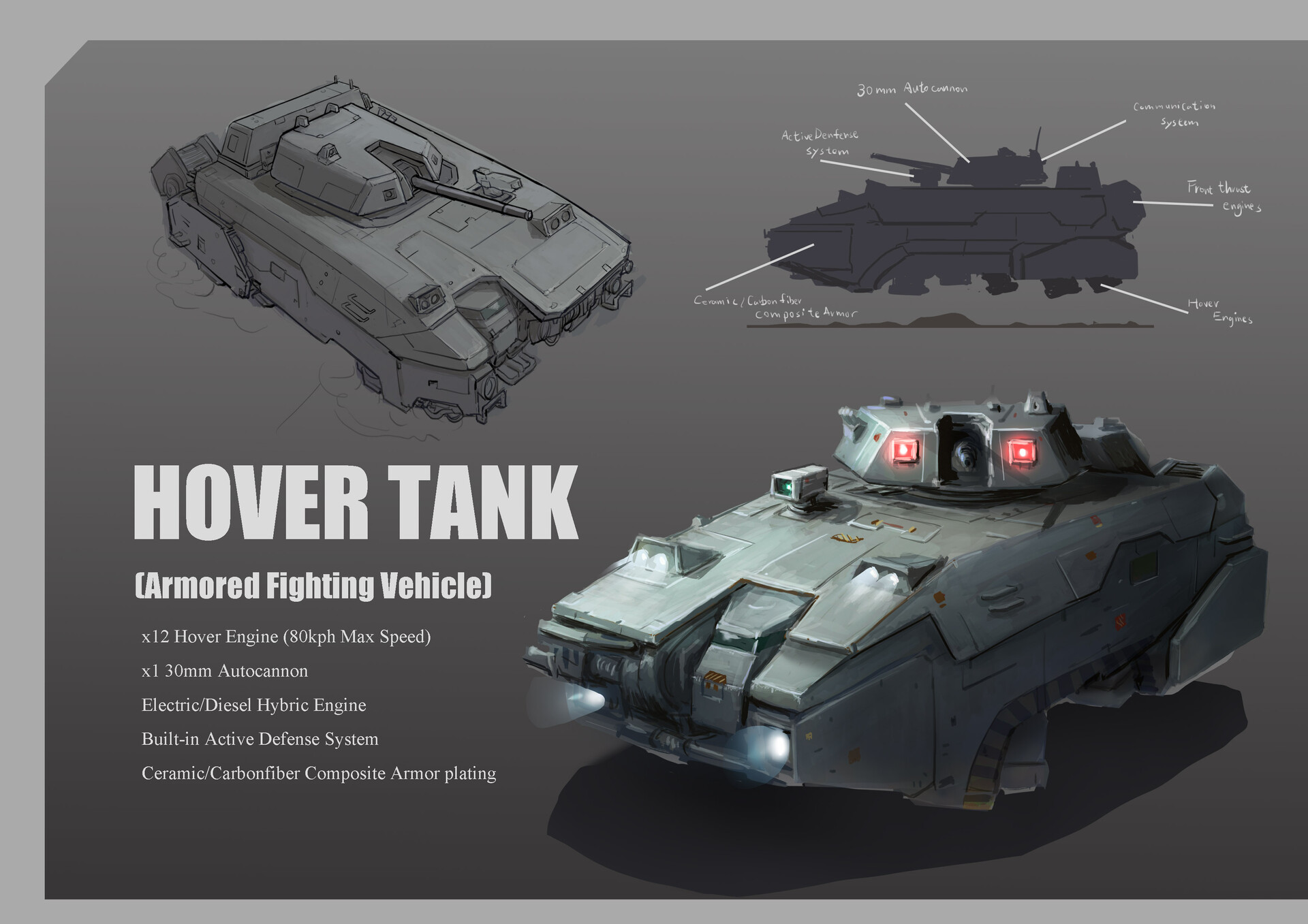 ArtStation - Hover Tank Design