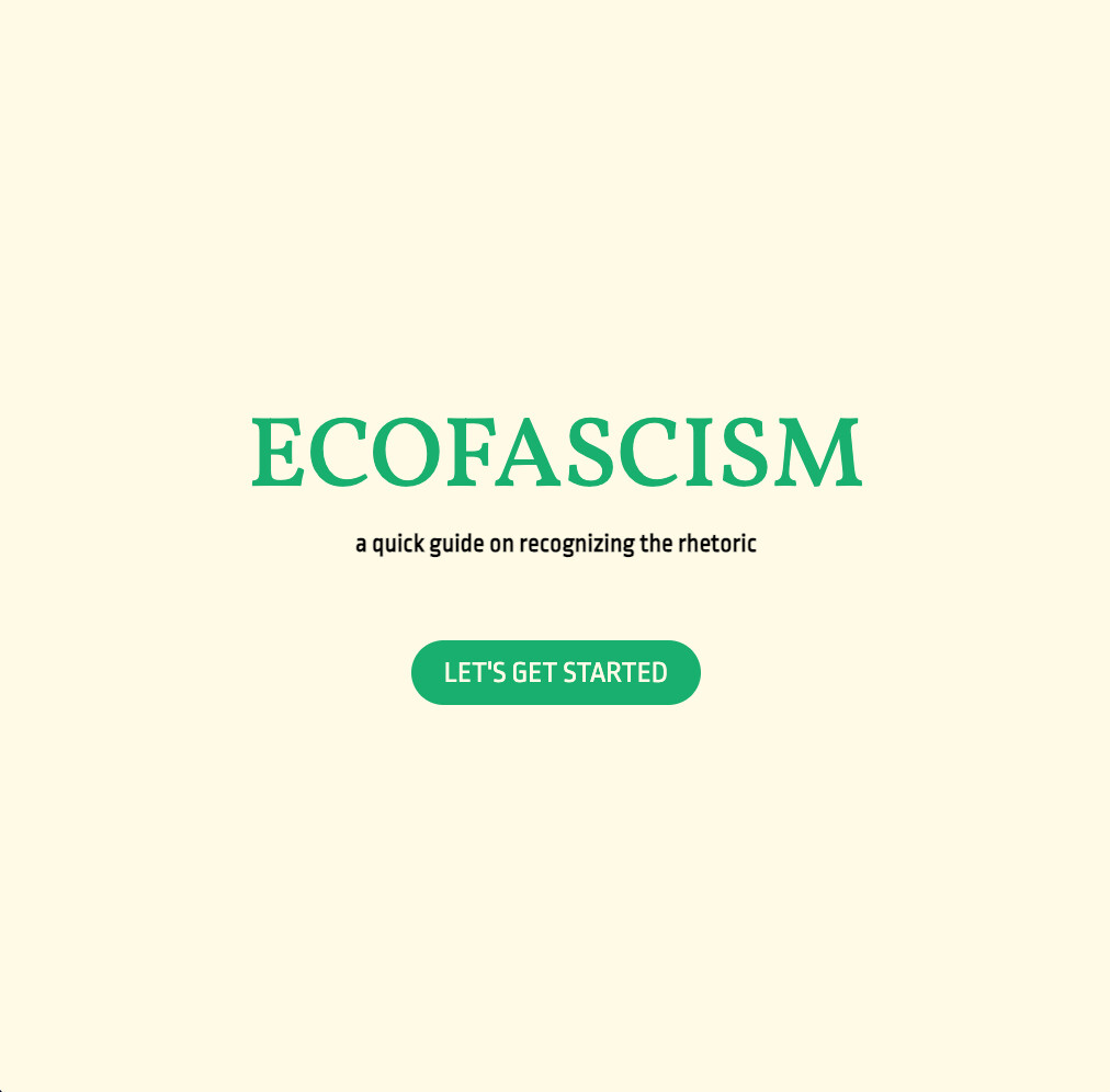 ArtStation - Interactive Educational Guide on Ecofascism
