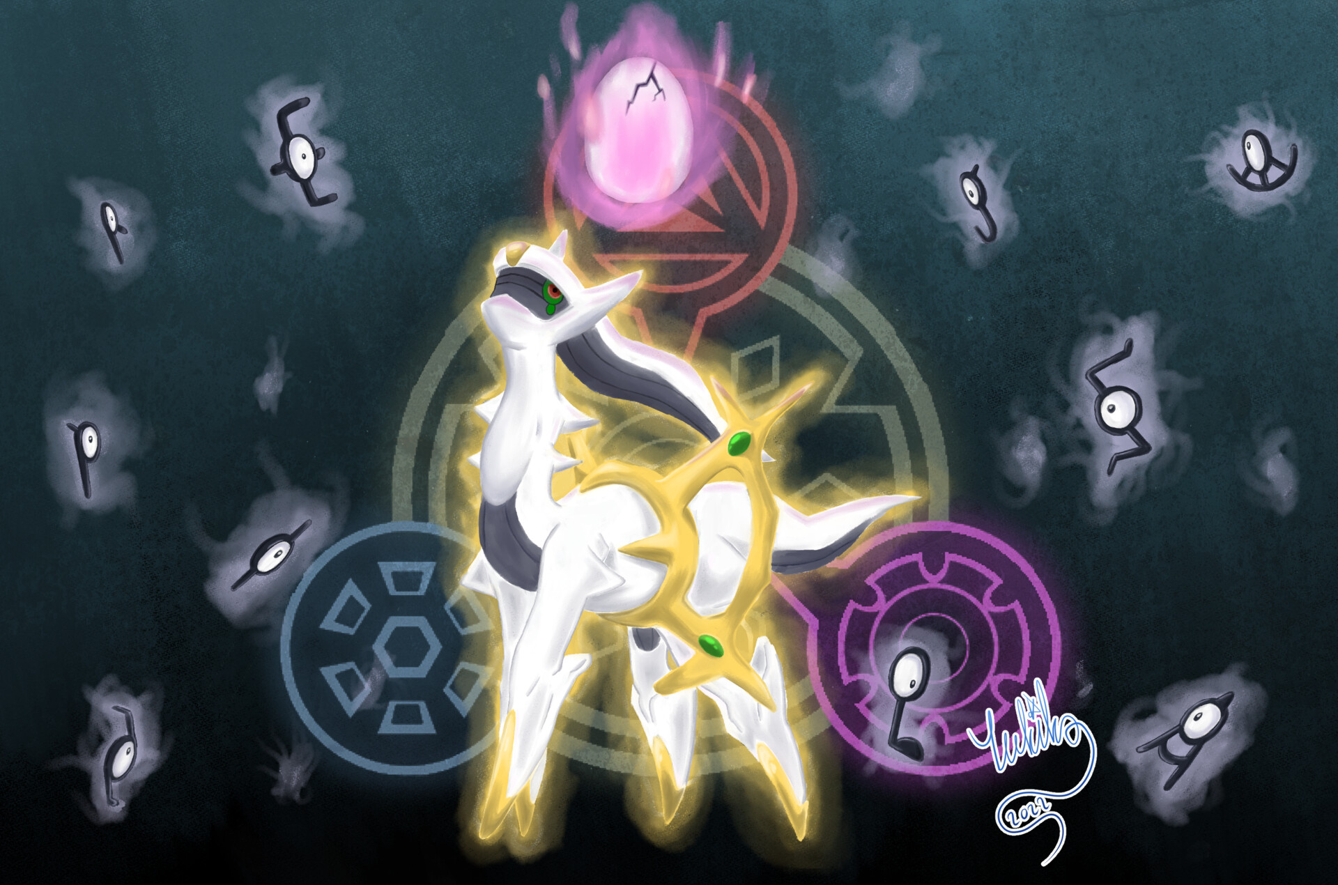 ArtStation - Arceus - HGSS Event Fanart