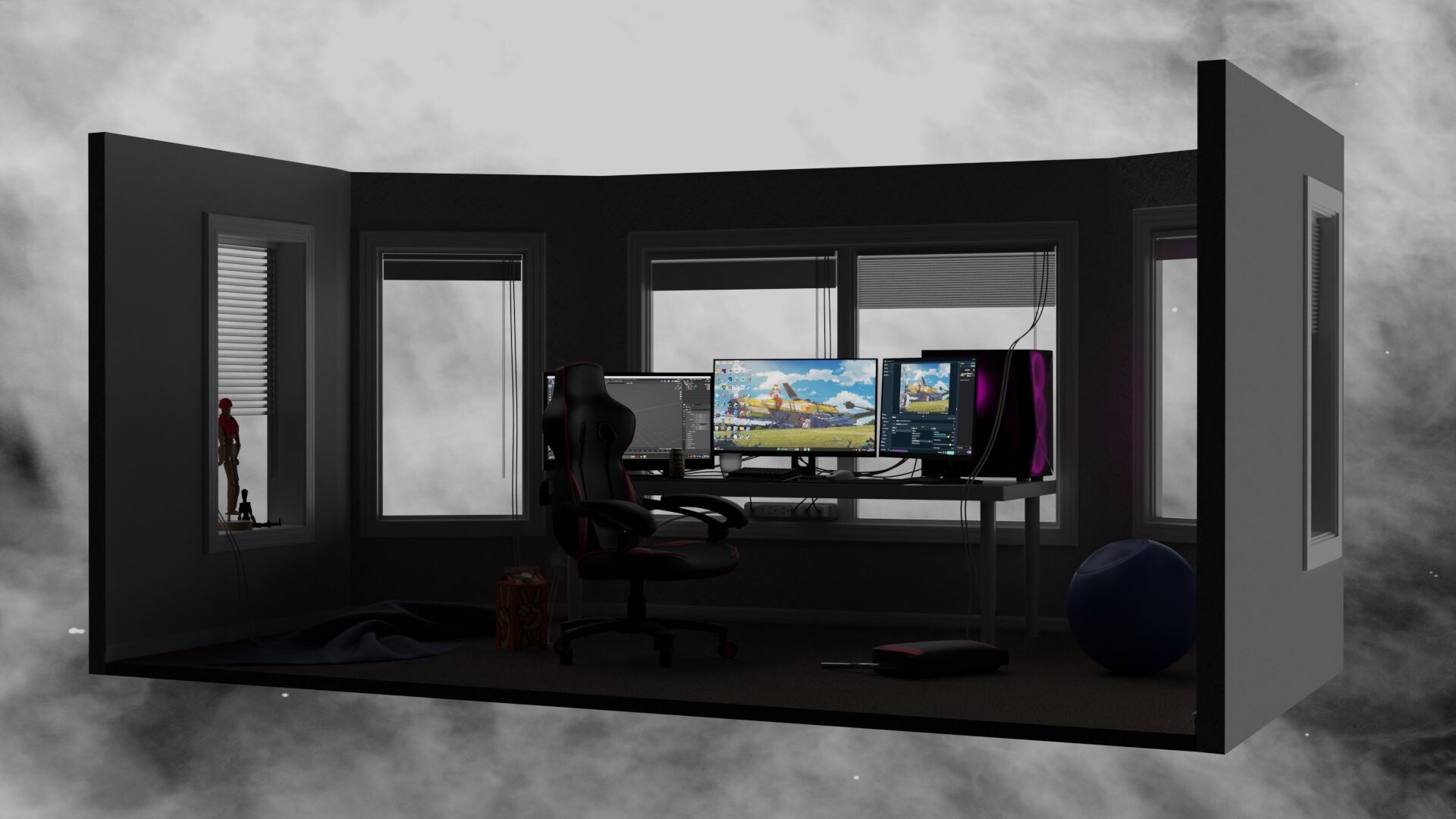 ArtStation - My streaming room modeled in 3D