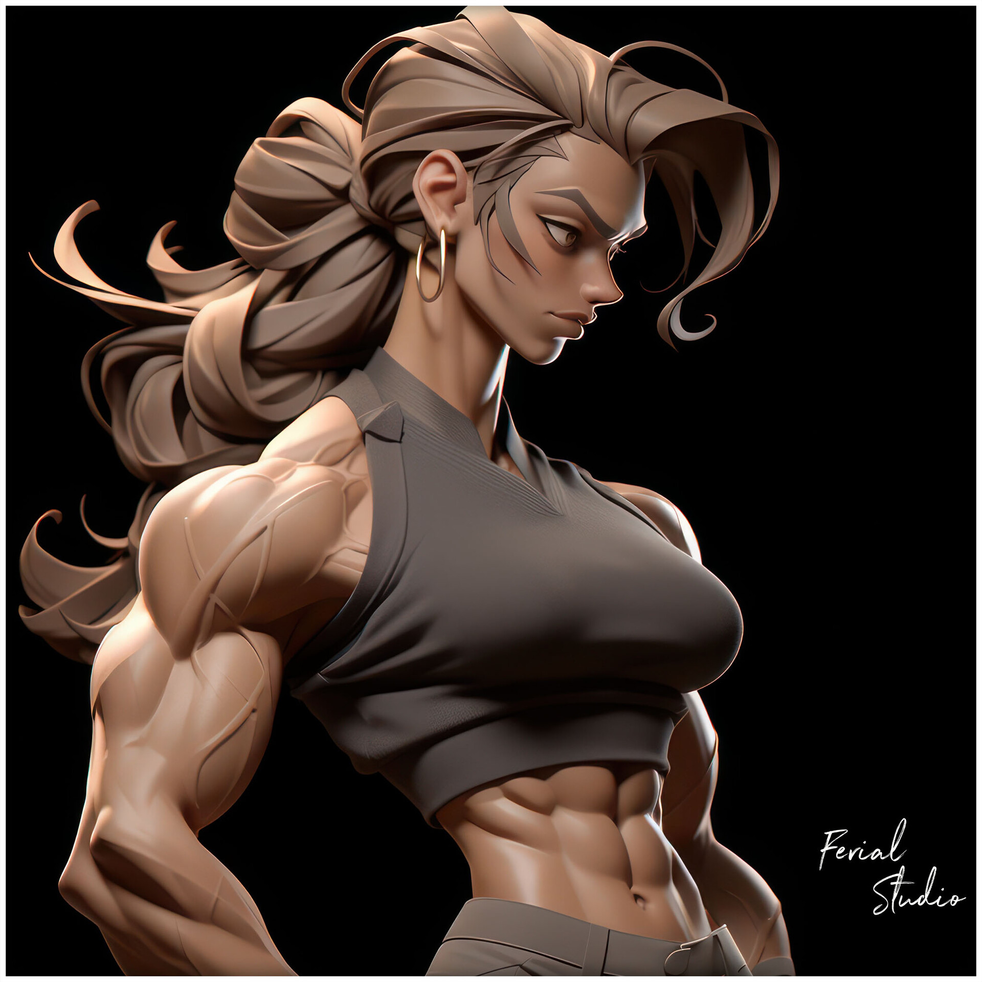 ArtStation - 🔹270 Bodybuilding Female - Stylized Character Reference Image Pack v.25 |4K|