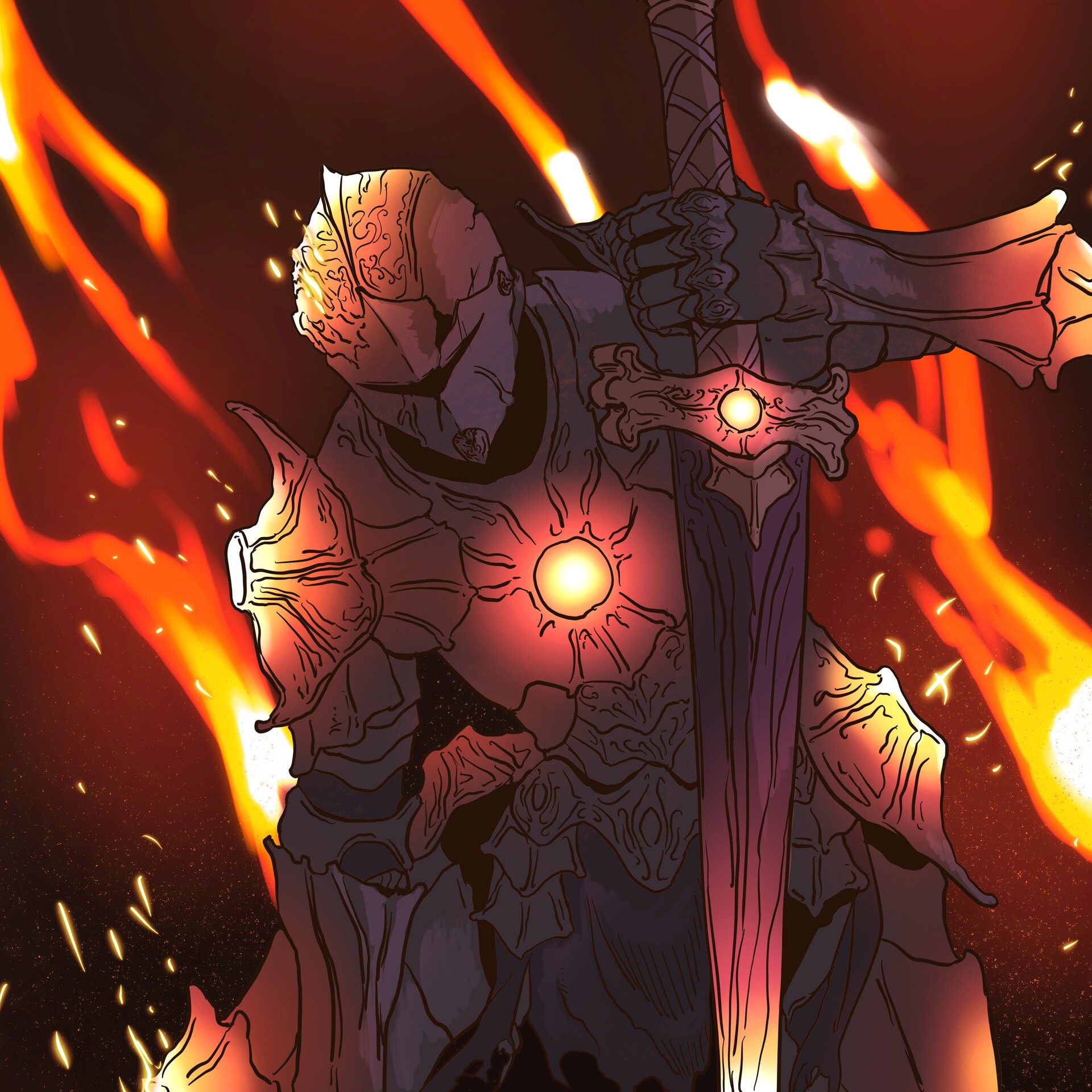 ArtStation - Scorched knight