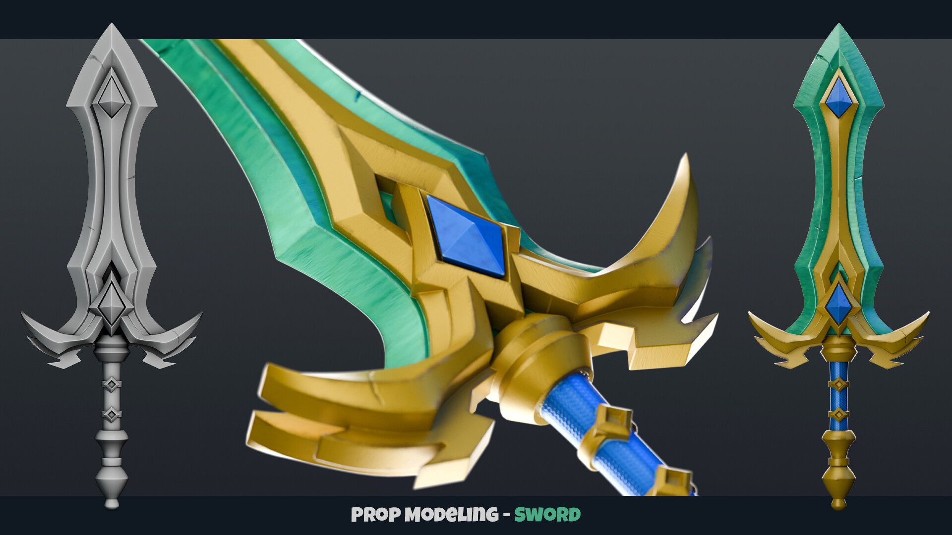 ArtStation - Prop Modeling - Sword Stylized