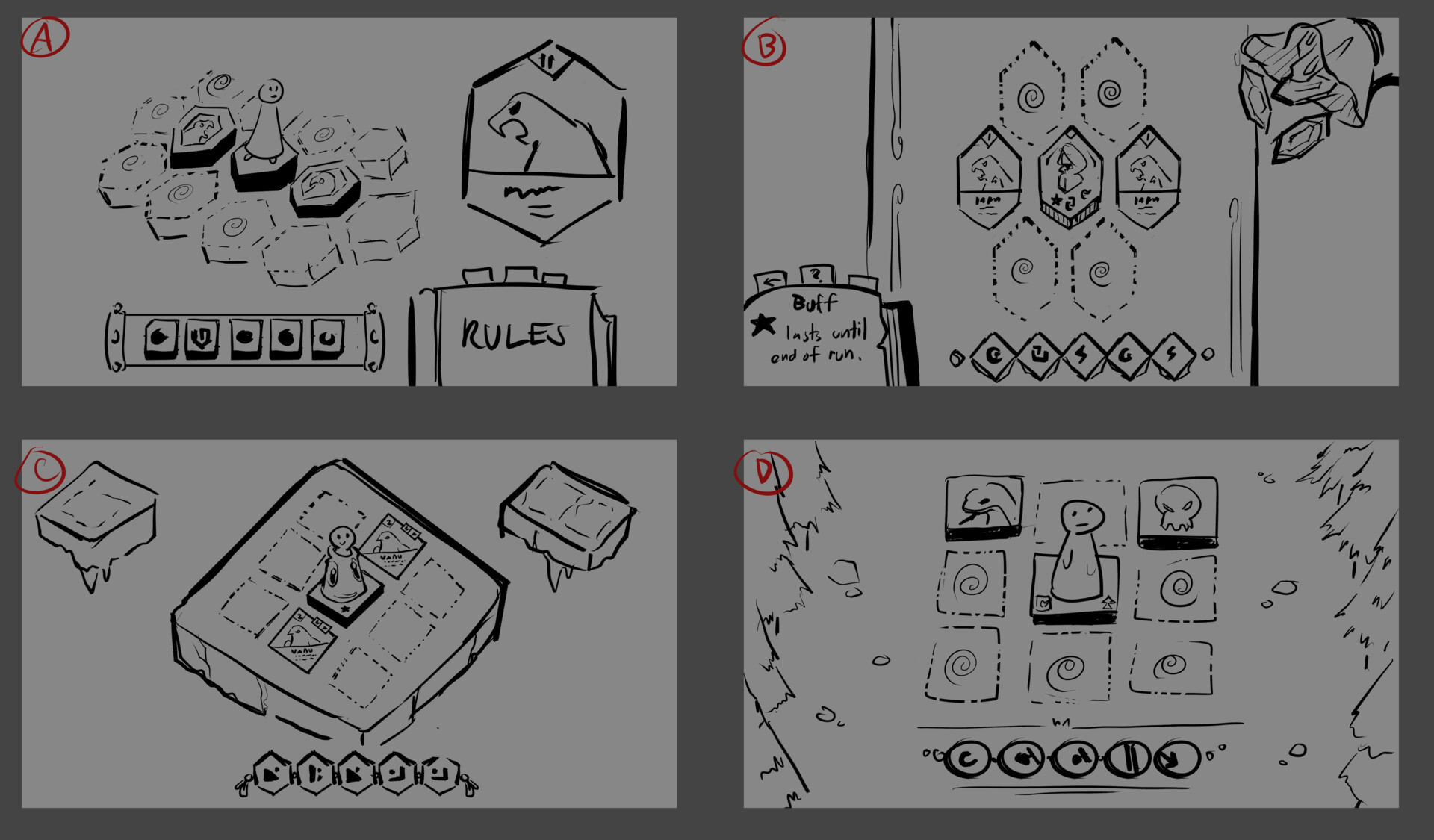 Trina Ylanan - Roguelite UI Concept Artworks