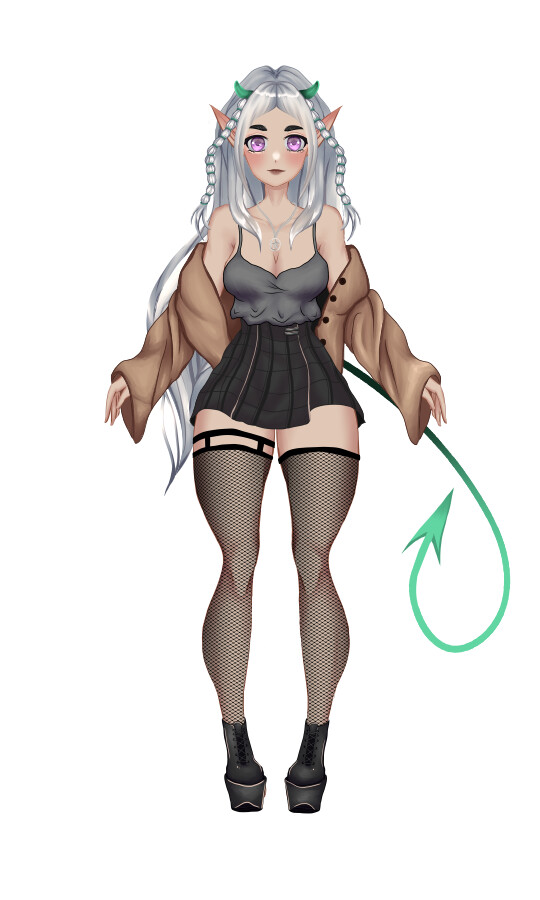 ArtStation - Demon Vtuber Model