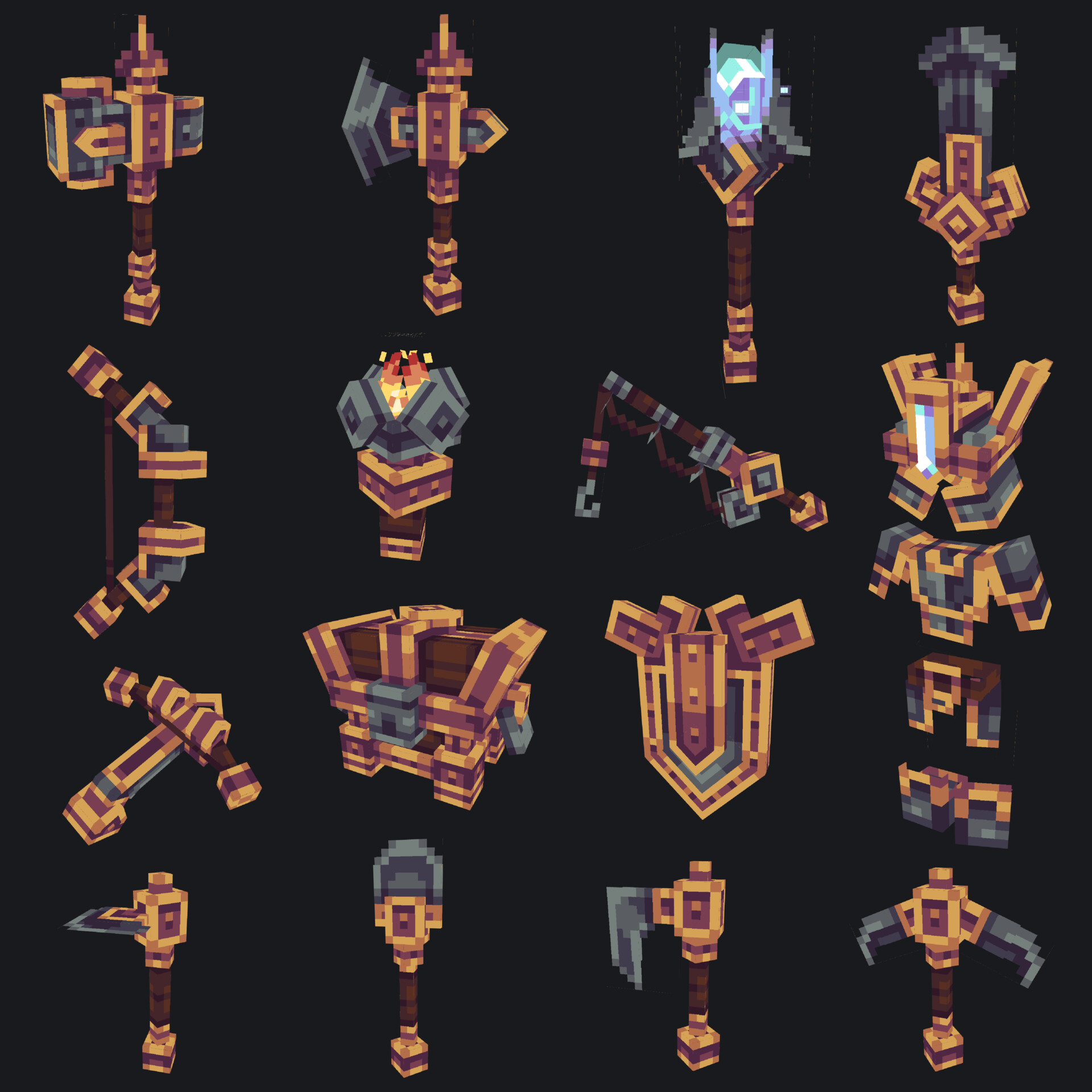ArtStation - Minecraft dwarven set