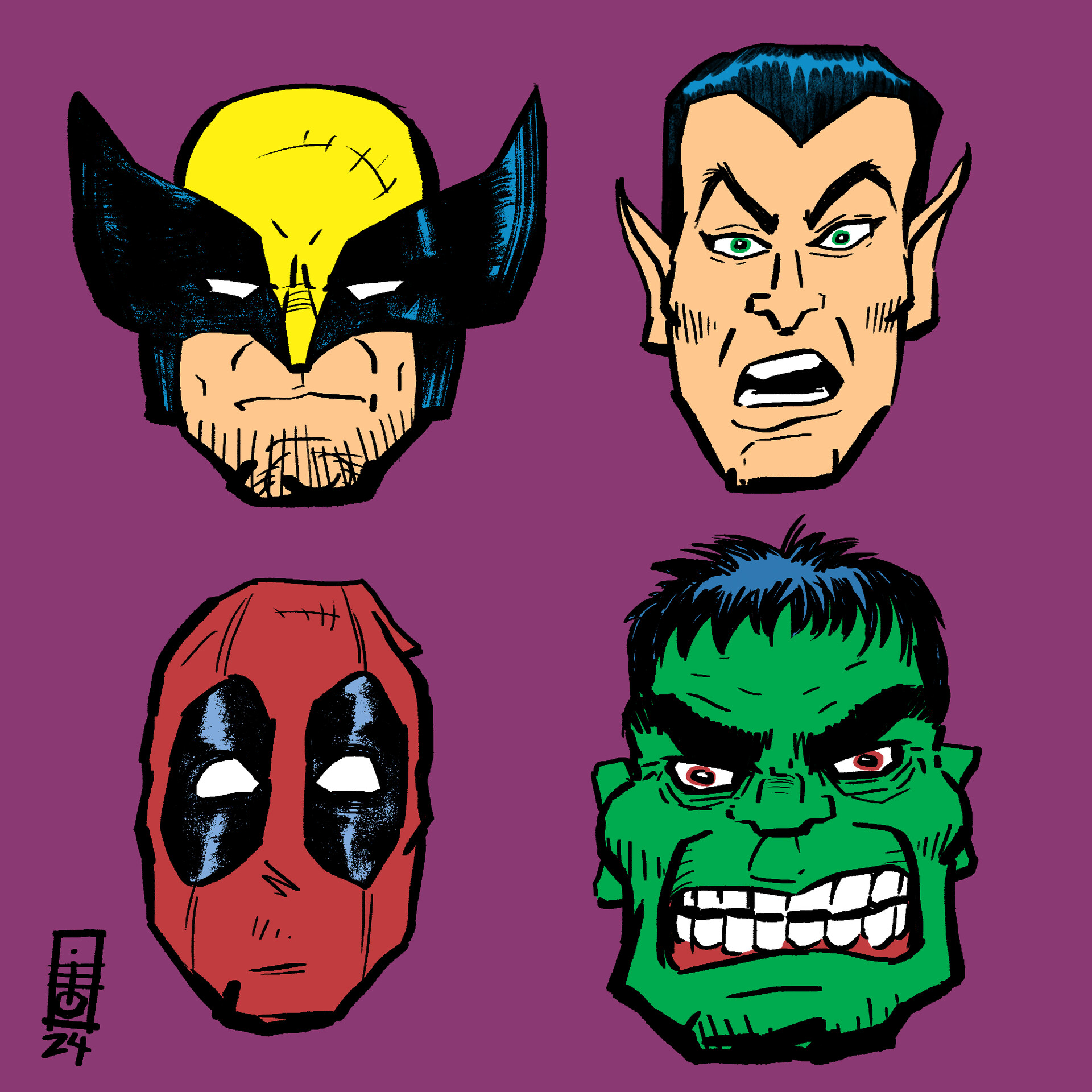 ArtStation - Random Marvel Heads