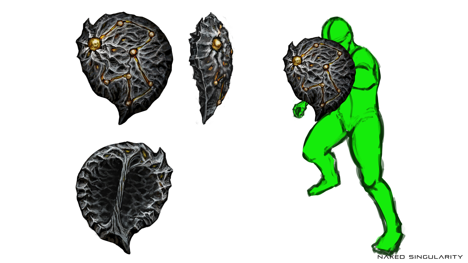 Naked Singularity Studio - Dark fantasy shield | Part 2