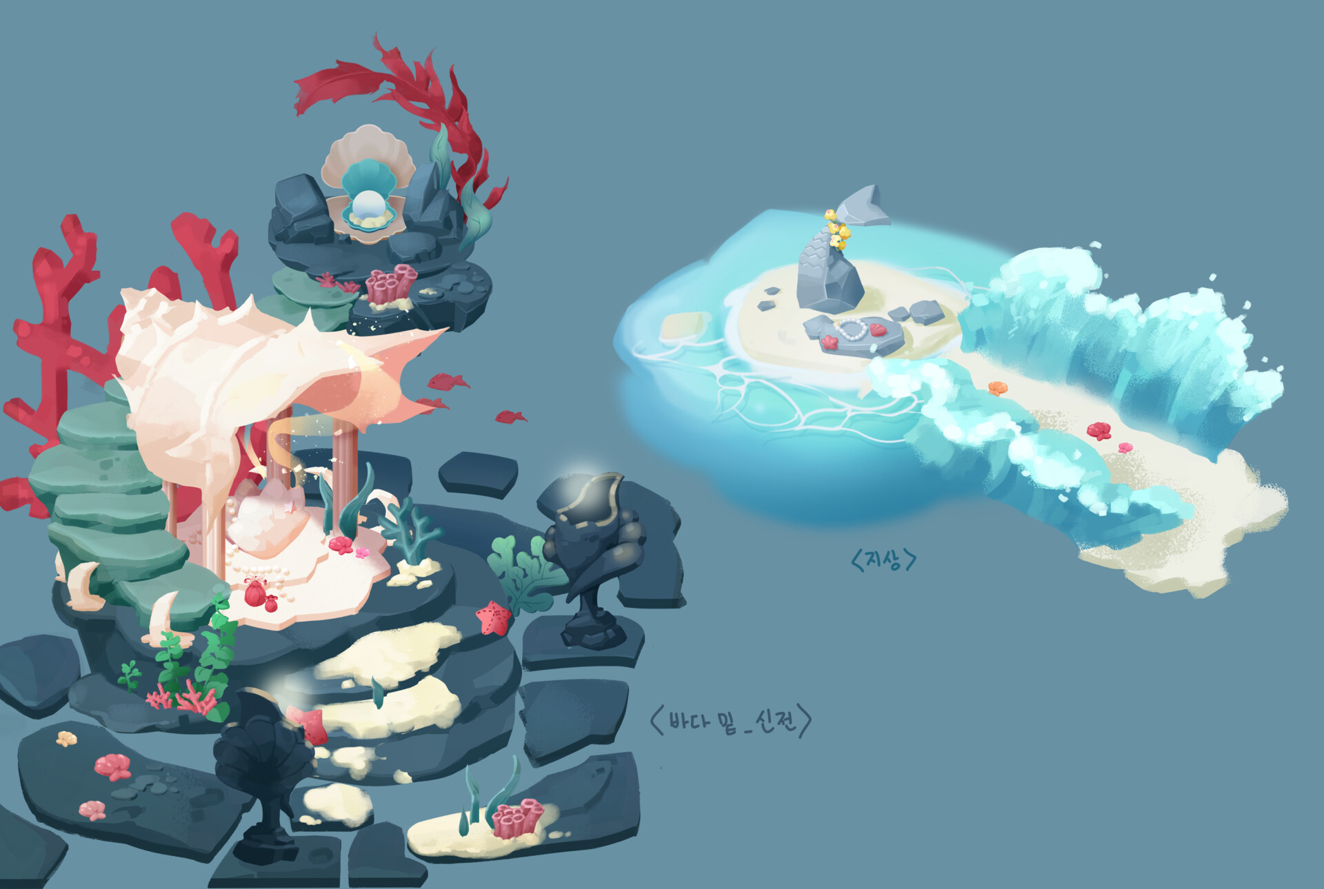 ArtStation - Personal work_ Mermaid Undersea Temple