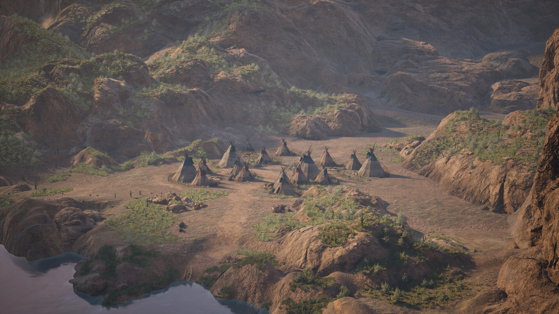 ArtStation - Native American Village