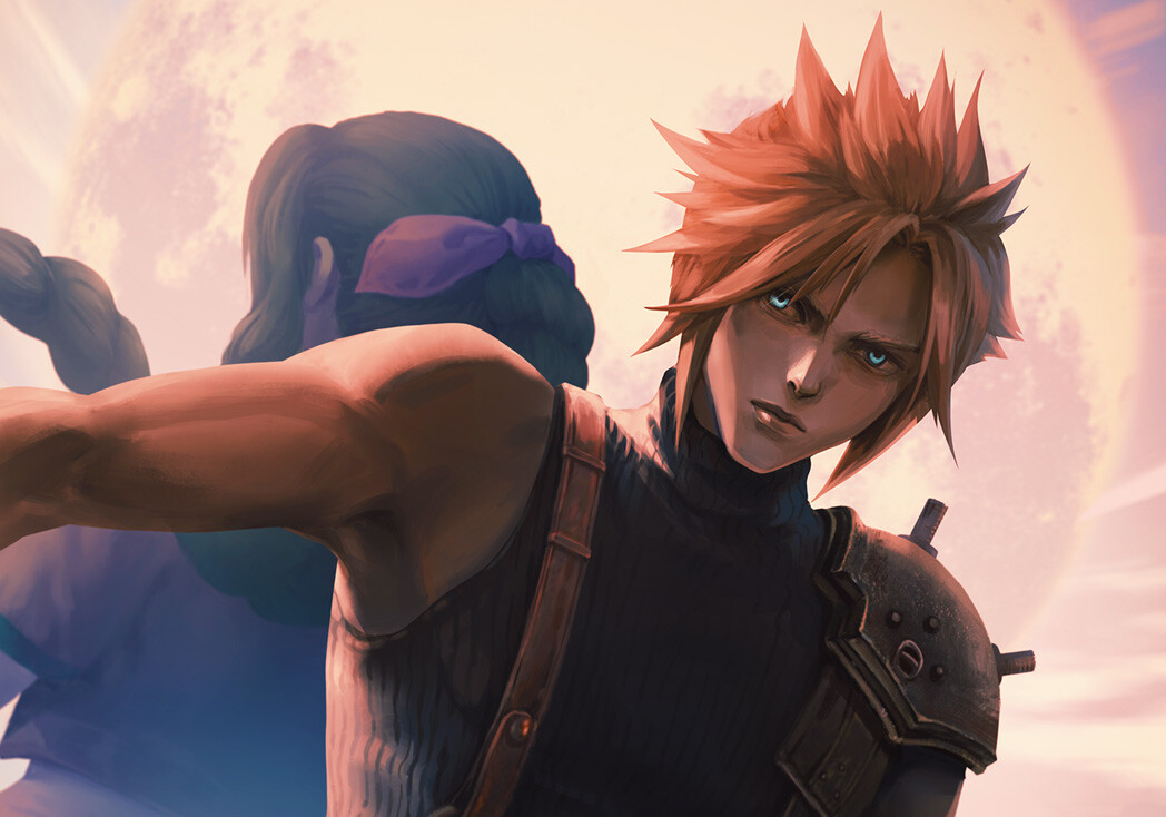 Yousun Cho - FF7 Cloud fan art