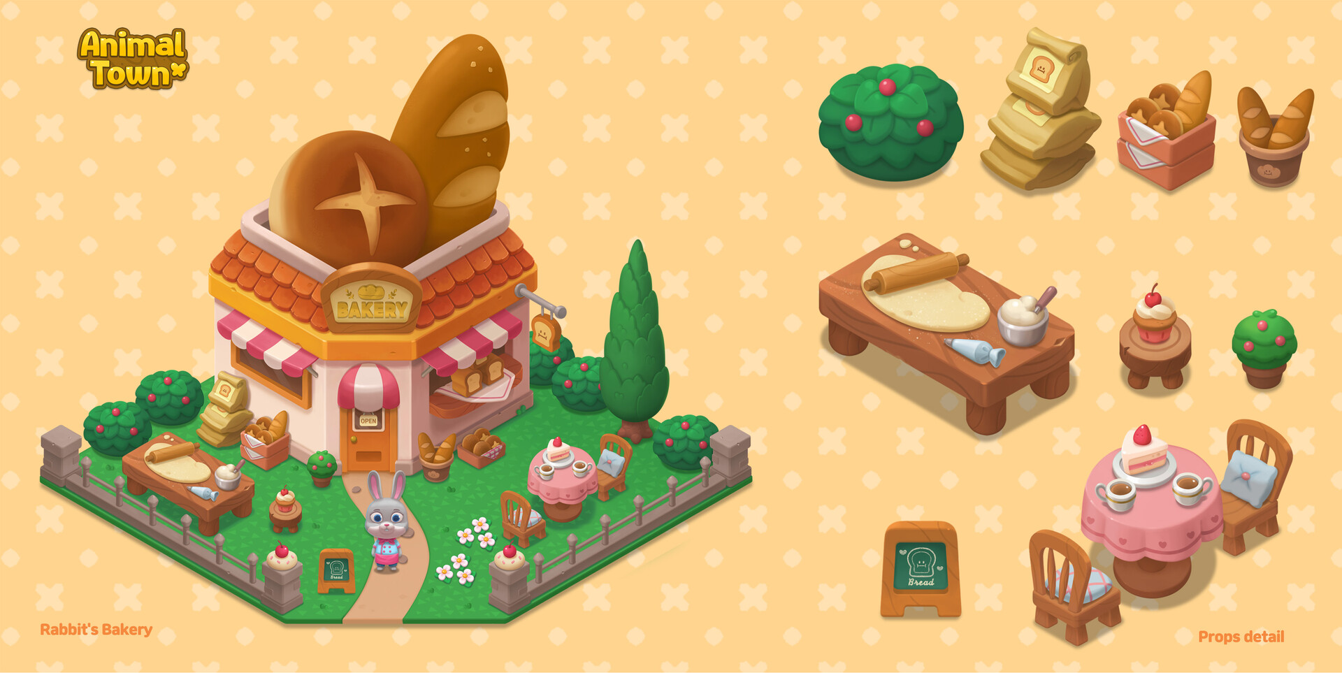 ArtStation - Animal Town_ Rabbit's Bakery