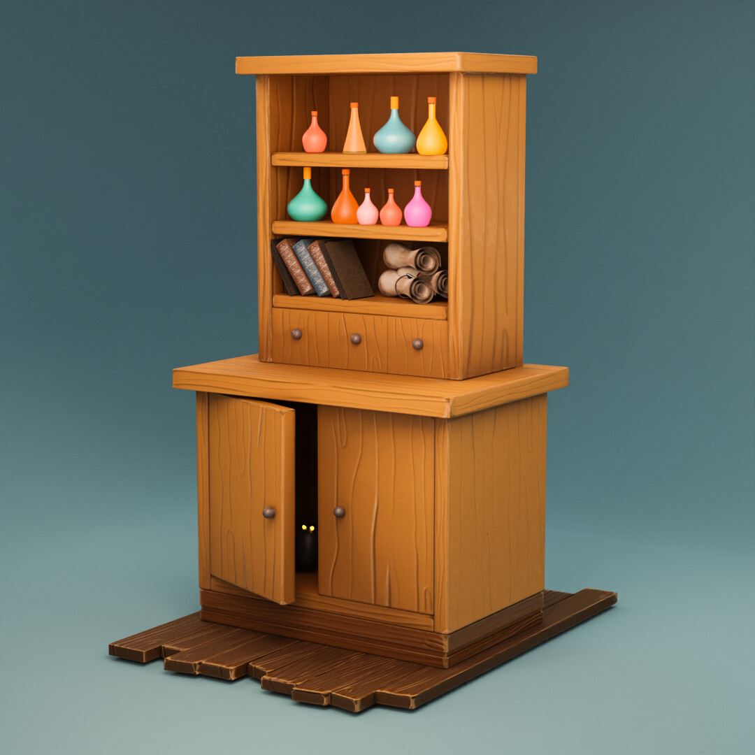 ArtStation - Stylized cupboard