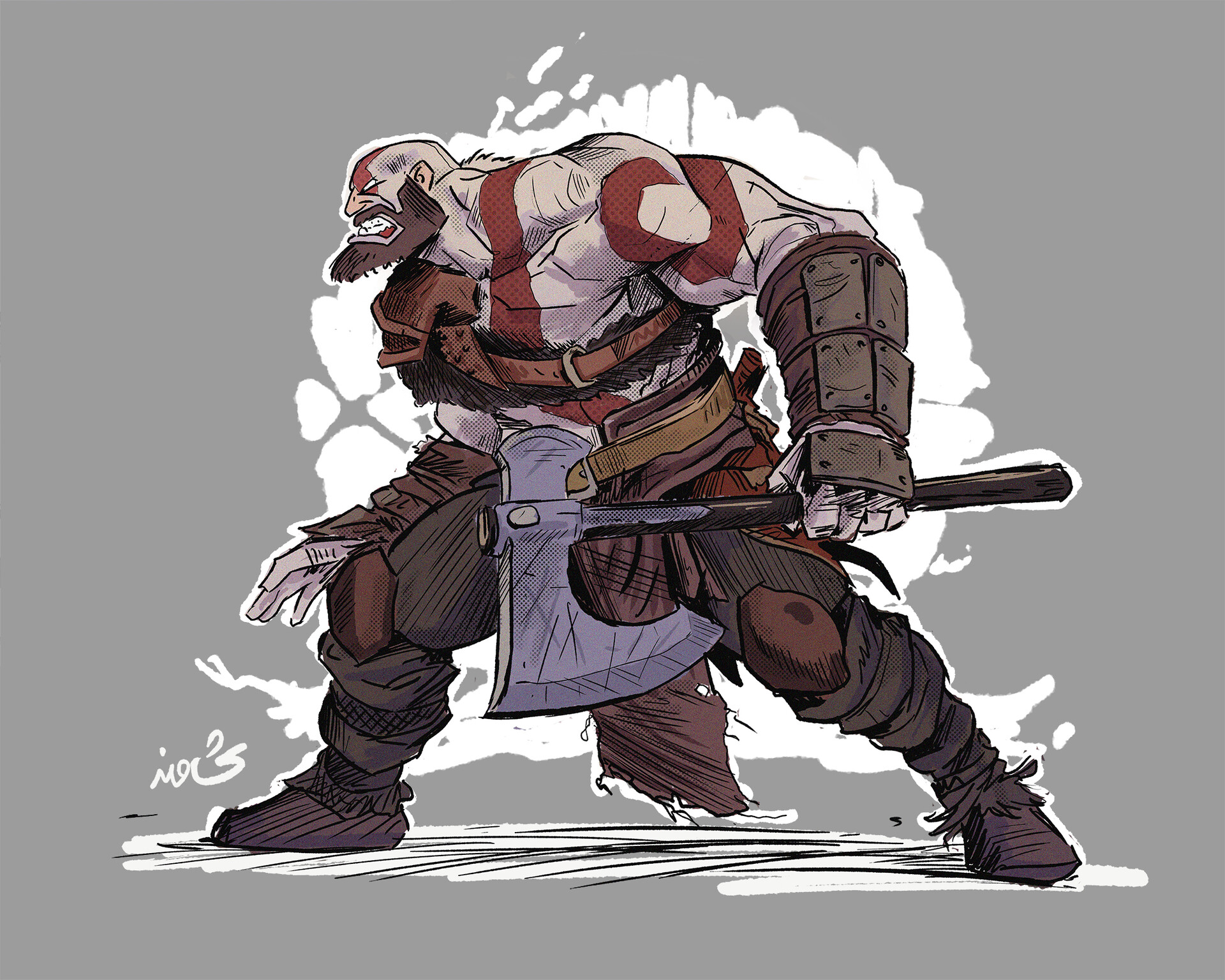 Keshavarz - Kratos fan art
