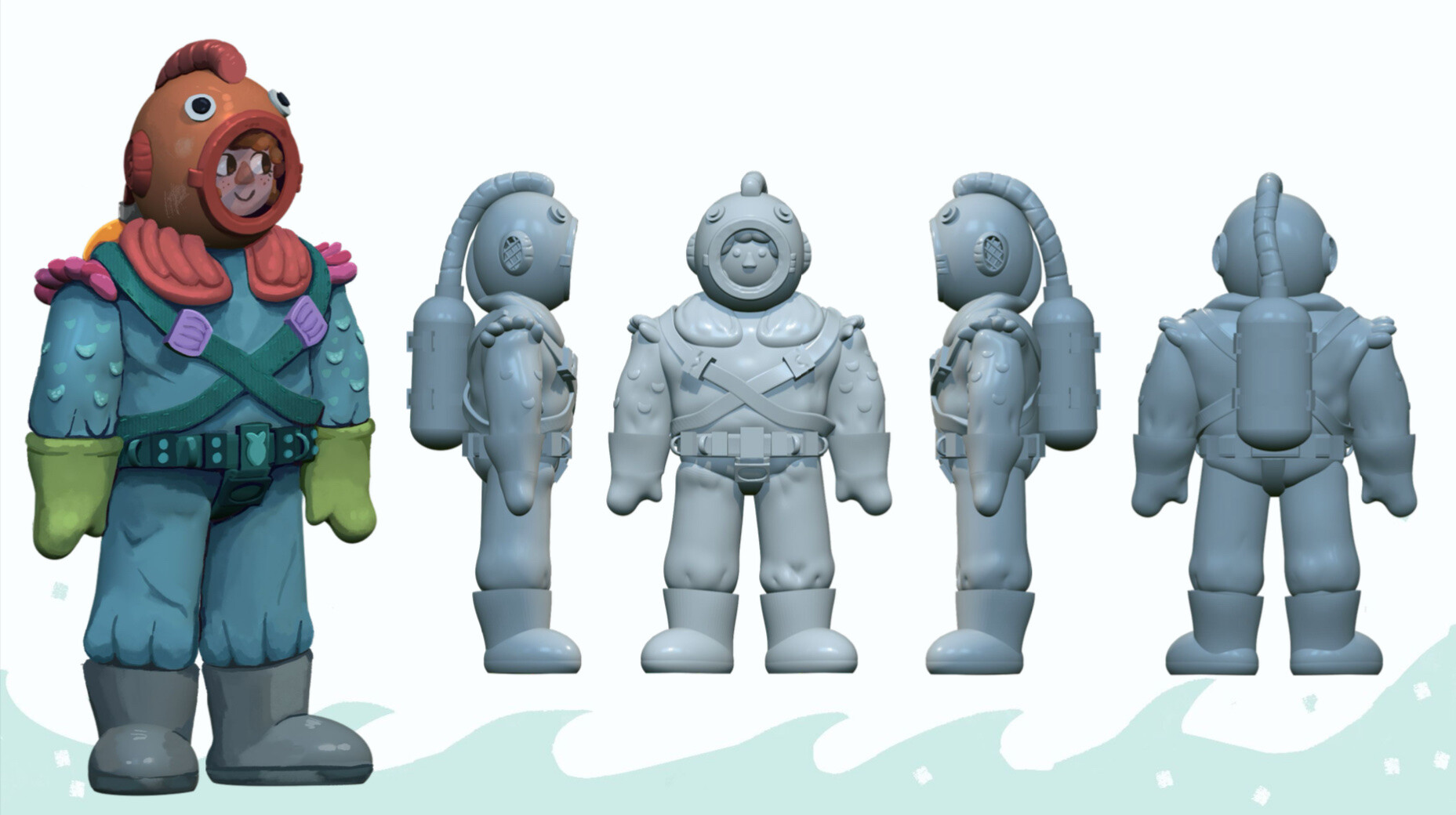 ArtStation - Diving suit design