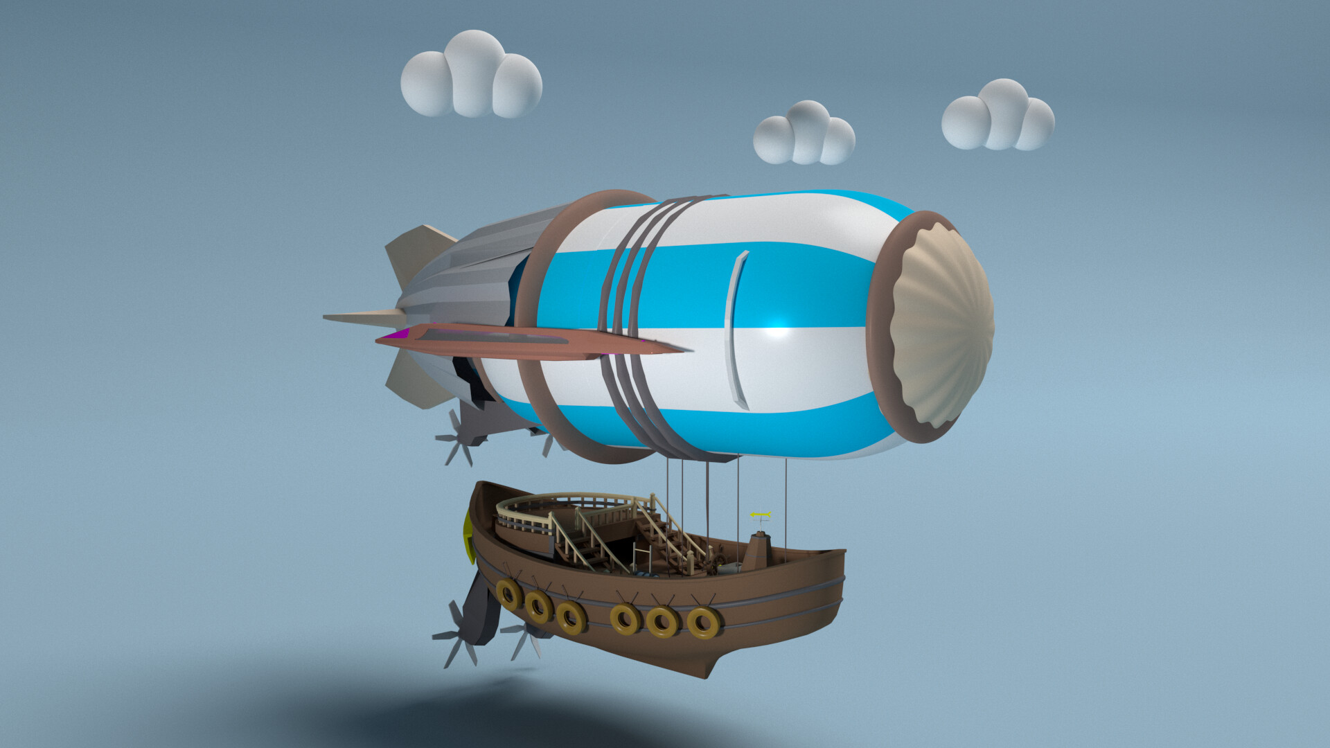 ArtStation - Airship - Low Poly Modelling